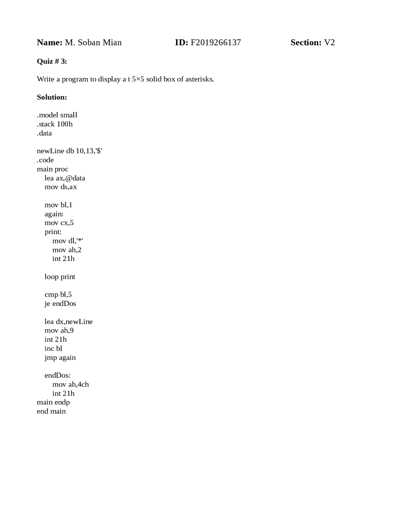 5x5 block and compare it - Docsity