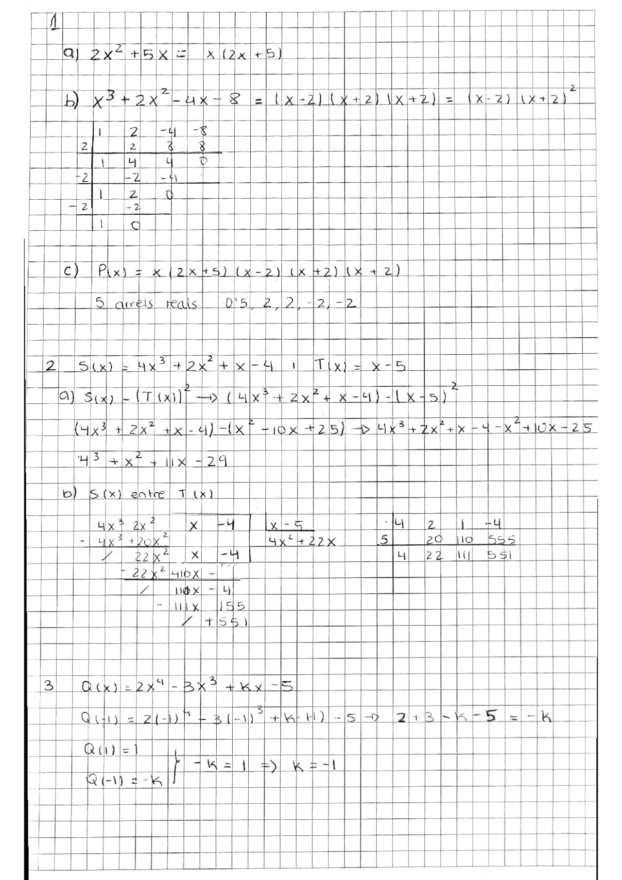 Matematicas Ejercicios De Polinomios Docsity