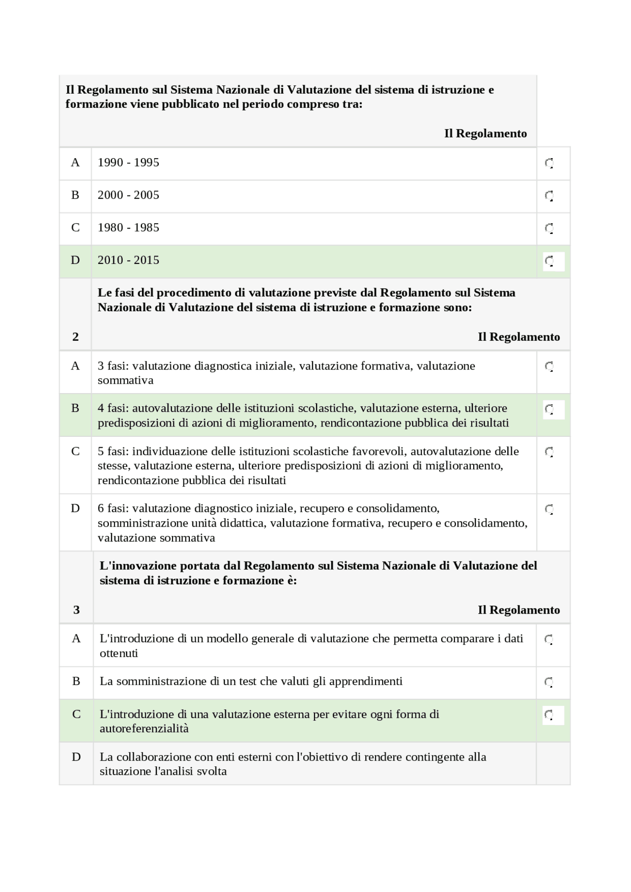 Domande Didattica Generale Docsity