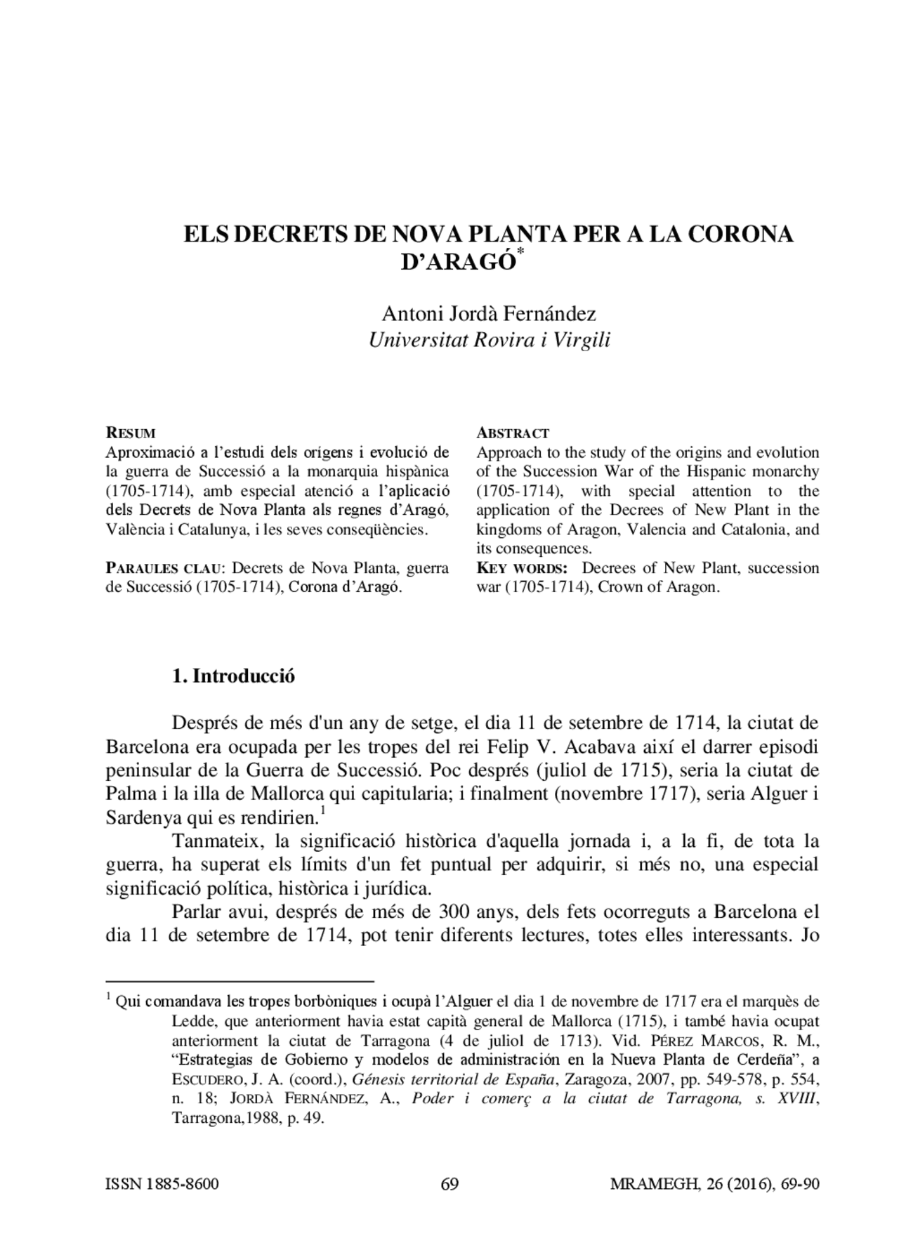El decret de Nova Planta - Docsity