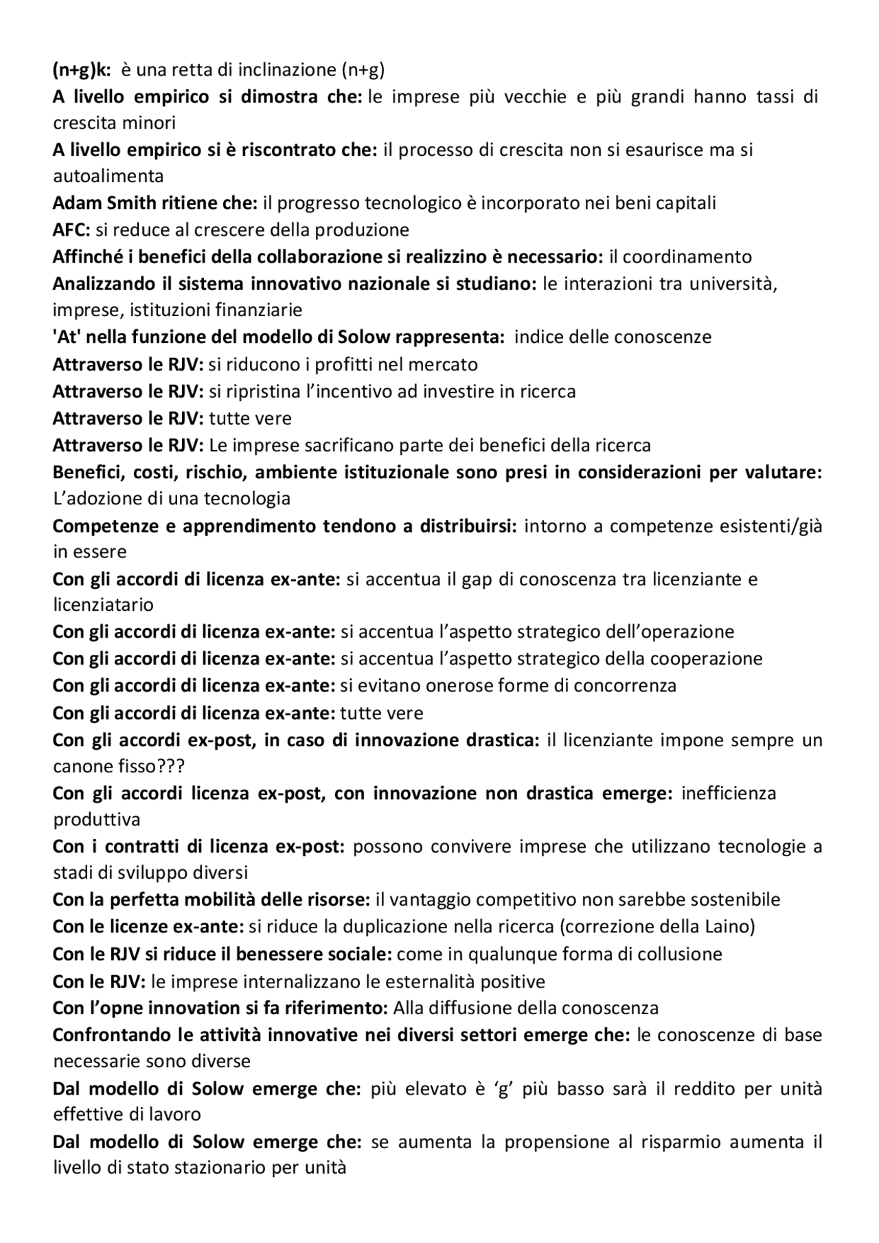 Economia Applicata Domande Chiuse E Aperte Economia Ecampus Docsity