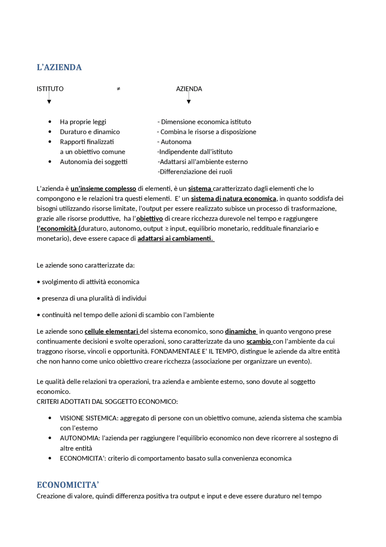 Riassunto Capitolo 1 2 3 Docsity