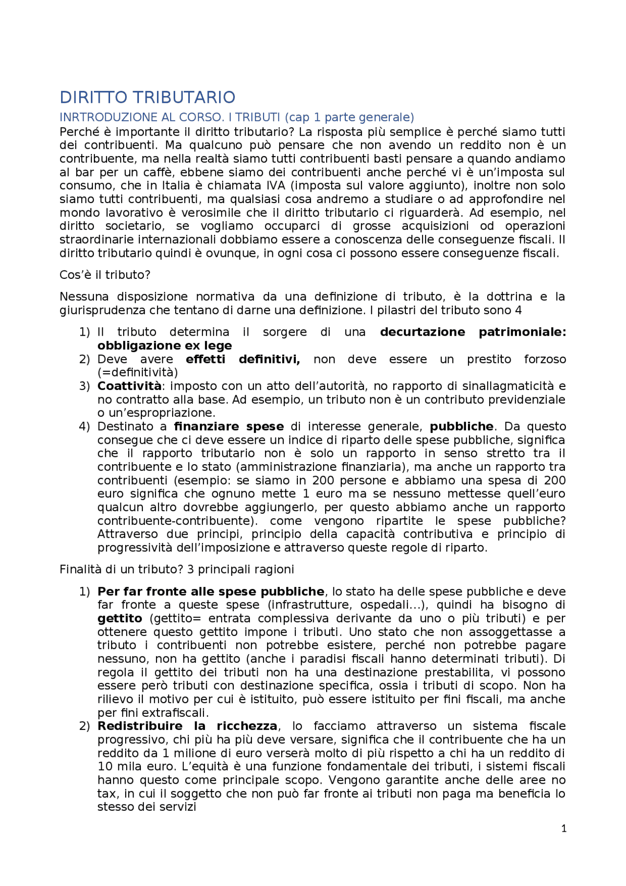 Appunti Presi Durante La Lezione Docsity