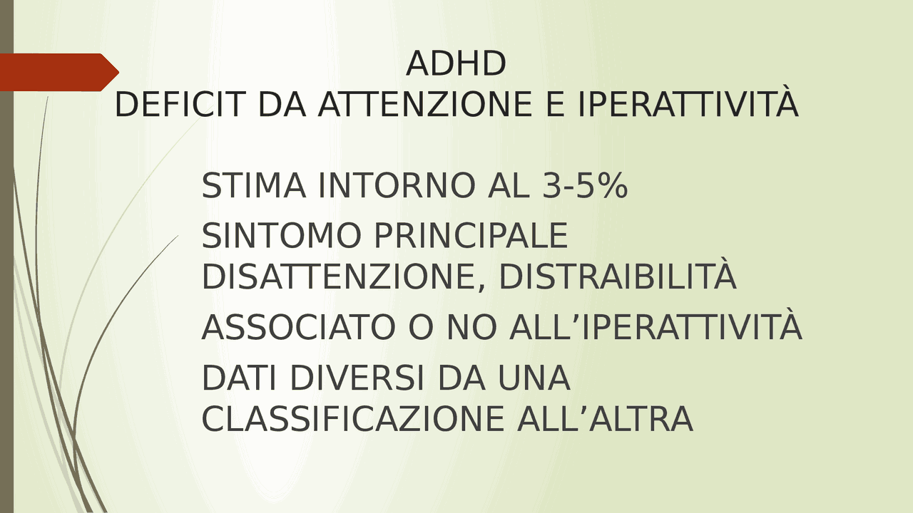 Adhd Disturbo Da Deficit Dellattenzione E Delliperattività Docsity