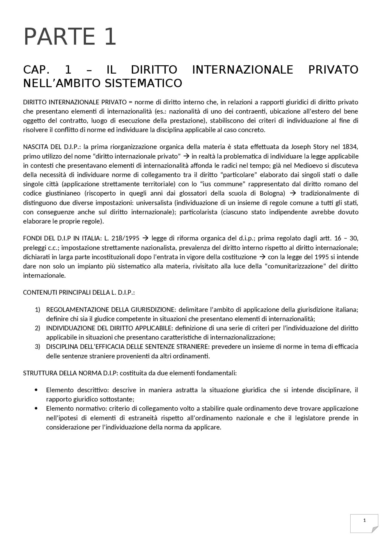 Riassunto Compendio Dip Docsity
