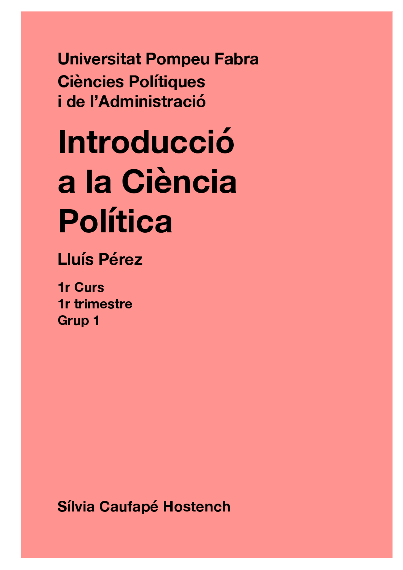IntroducciÓ A La CiÈncia PolÍtica 1t Docsity