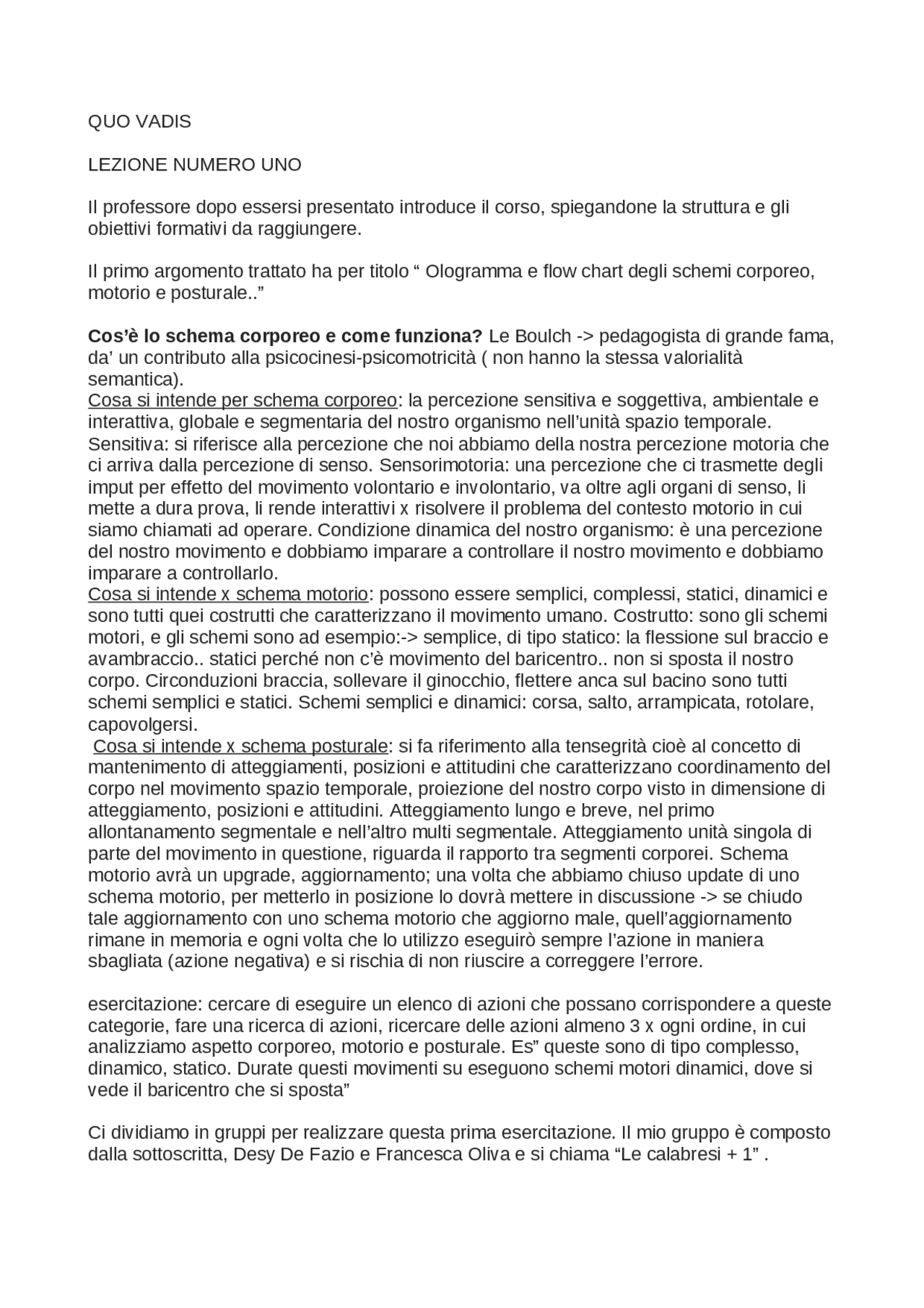 Appunti Metodi E Didattiche Delle Attività Motorie Docsity
