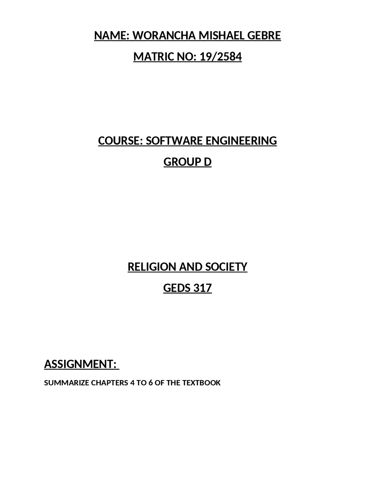 Chapter Four And Six Of Class Textbook Docsity