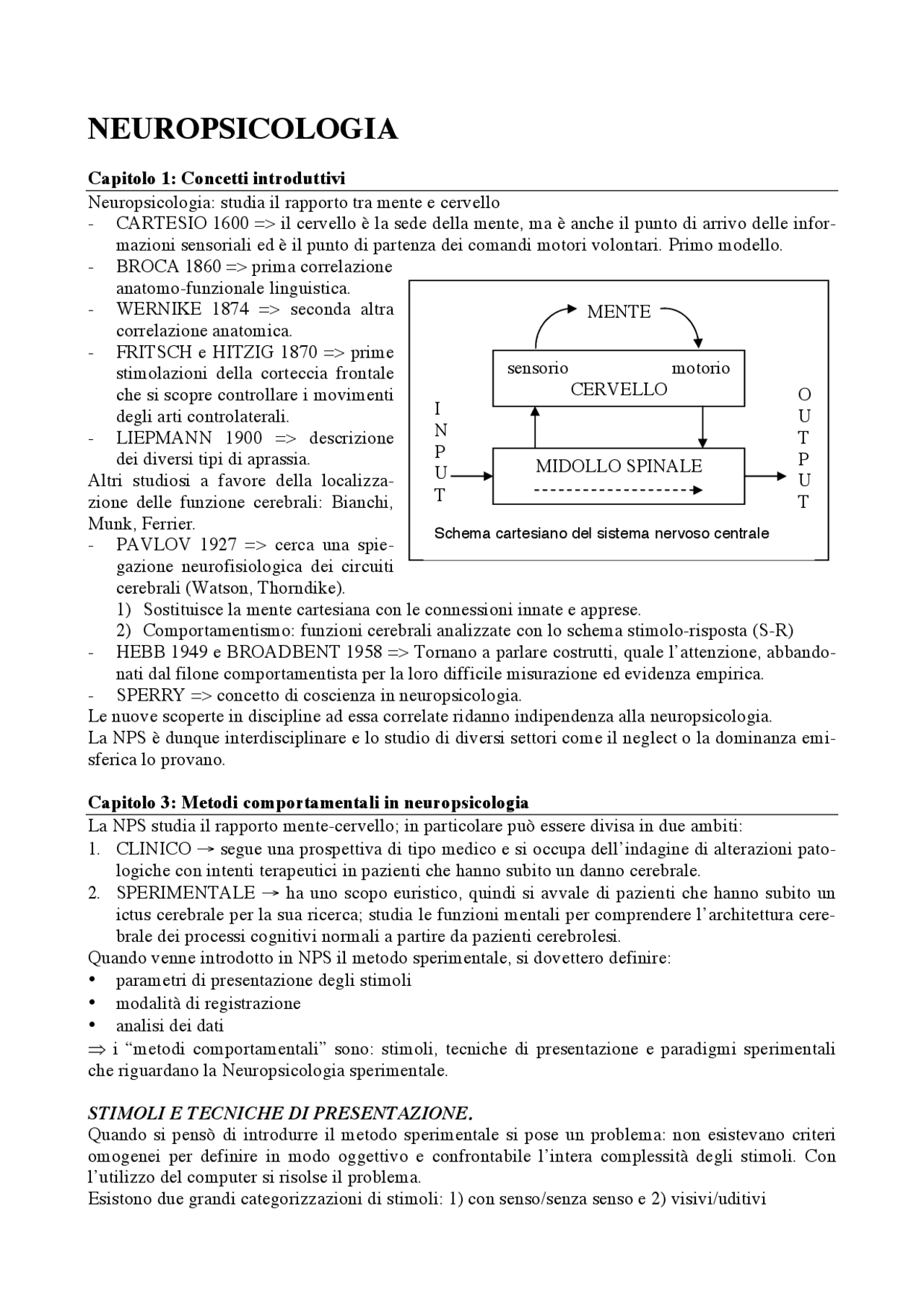 Manuale Di Neuropsicologia Docsity