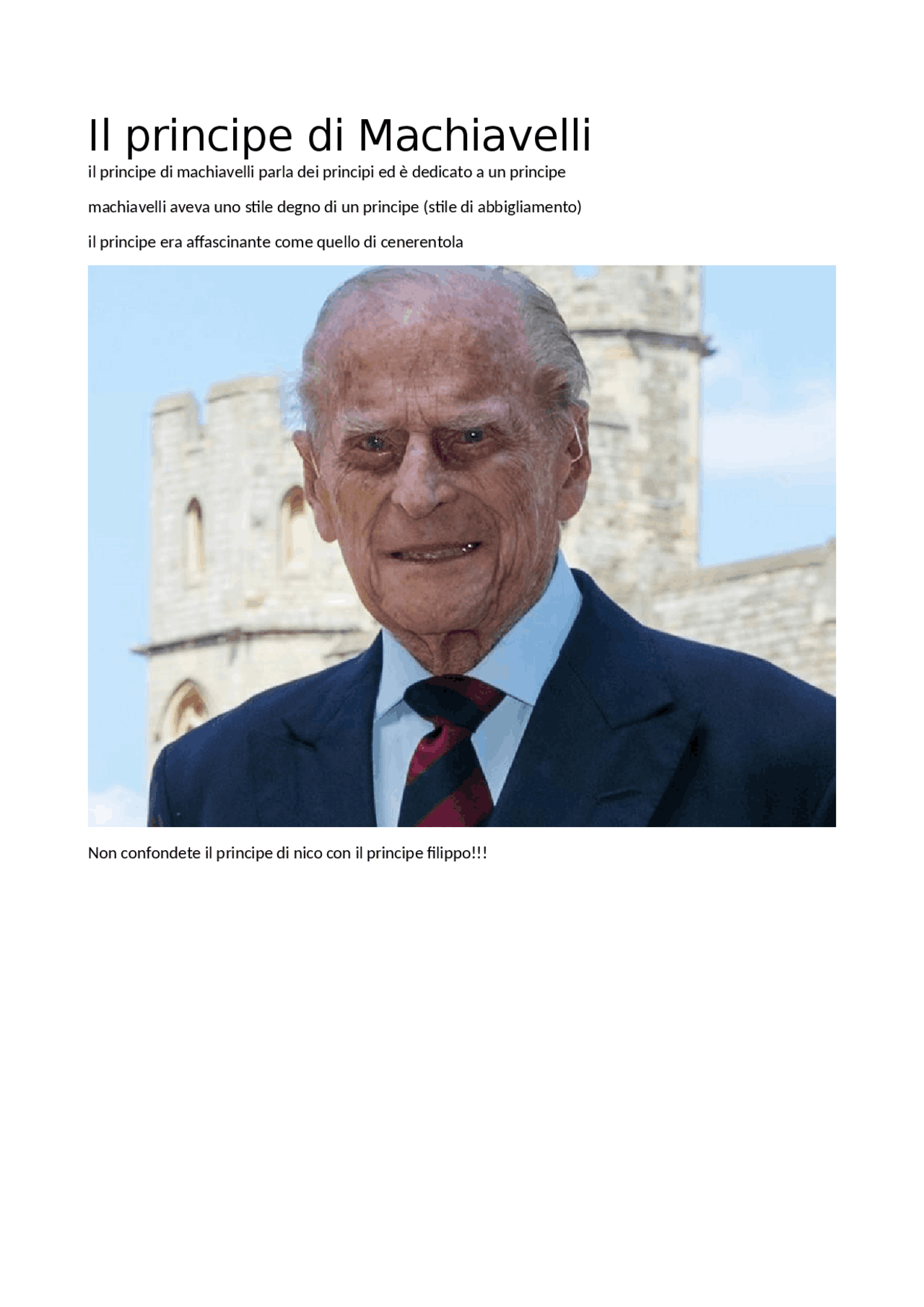 Il Principe Di Machiavelli Riassunto E Collegamento Di Attualità Docsity