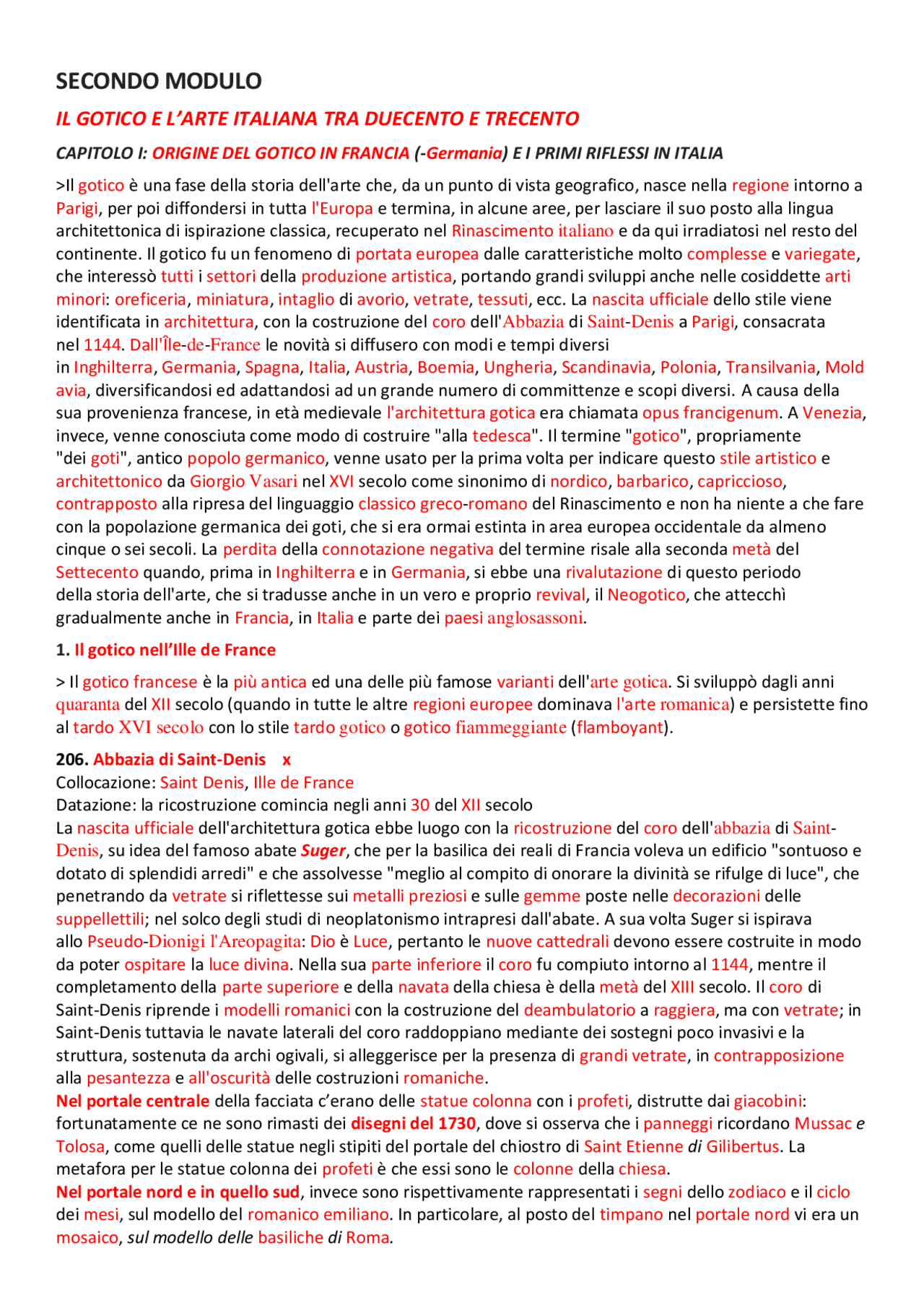 Sbobine lezioni storia dell'arte medievale (secondo modulo) - Docsity