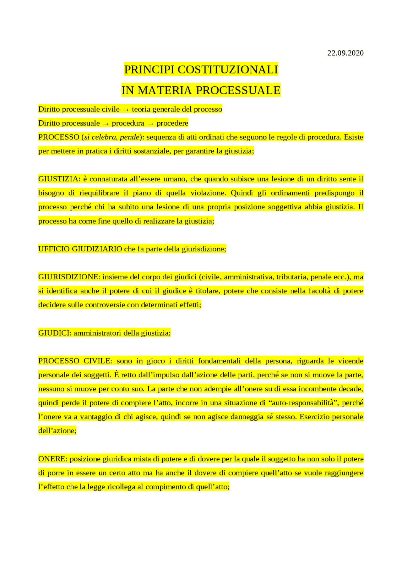 Appunti Diritto Processuale Civile 2020 21 Docsity