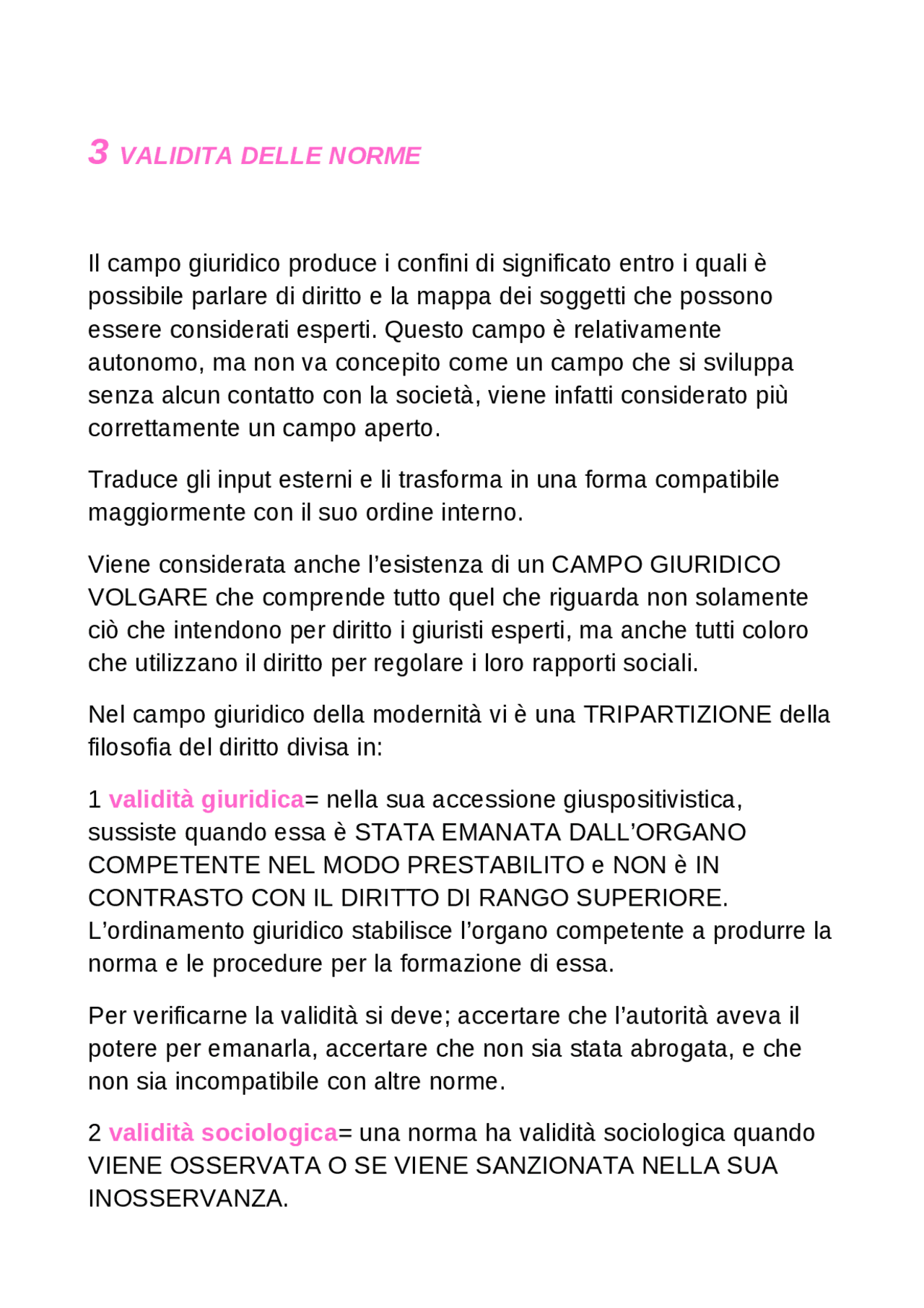 Validità Delle Norme Docsity