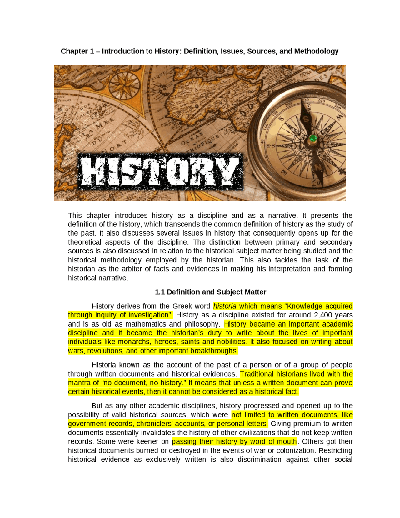 Reading In The Philippine History Docsity
