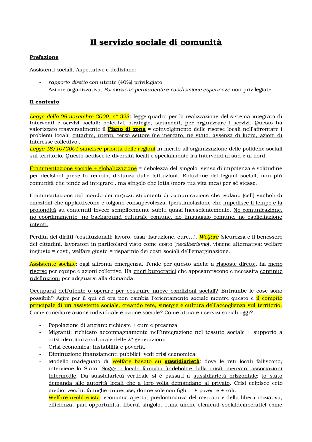 Psicologia Di Comunità Riassunto Docsity