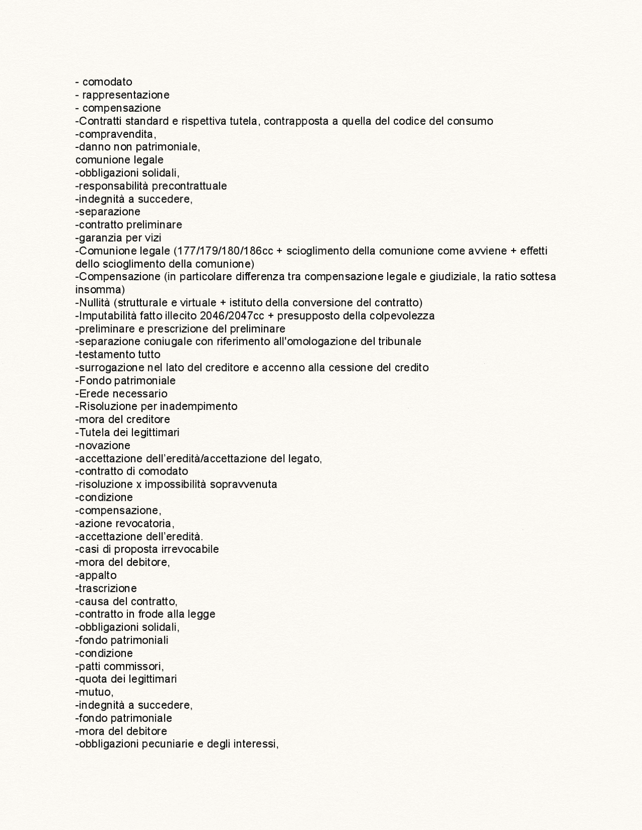 Domande Esame Ed Esercitazioni Diritto Privato Prove Desame Di