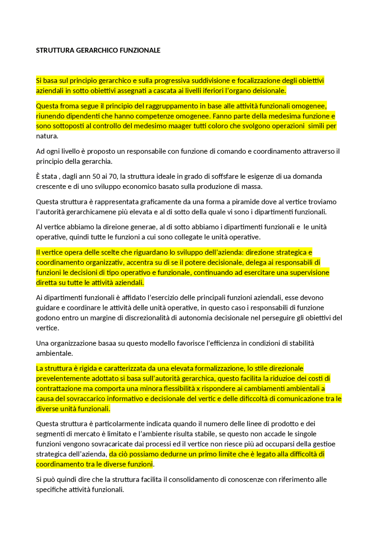 Strutture Organizzative Aziende Docsity