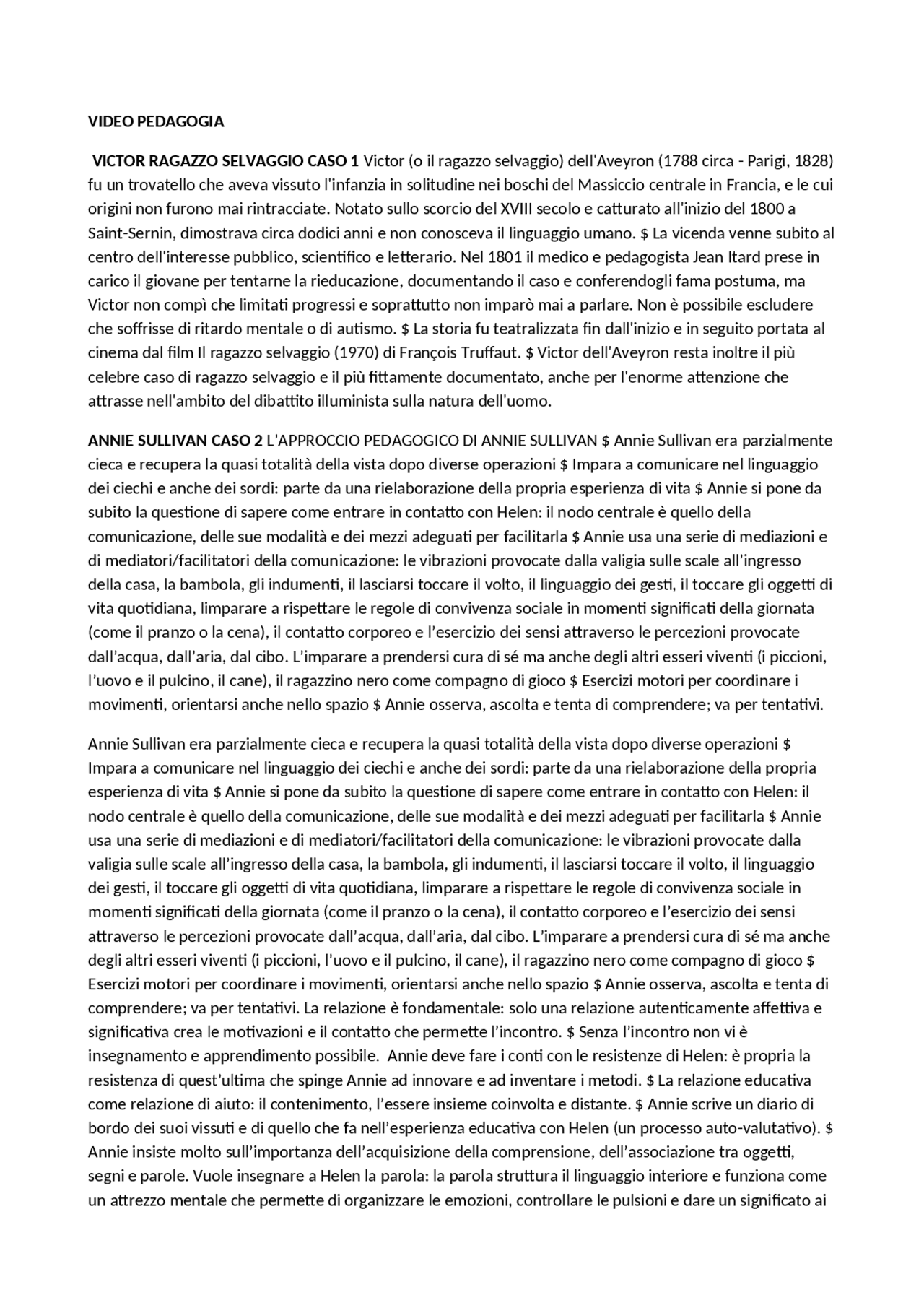 Breve Riassunto Dei Video Guardati In Classe Con Prof Orefice Docsity
