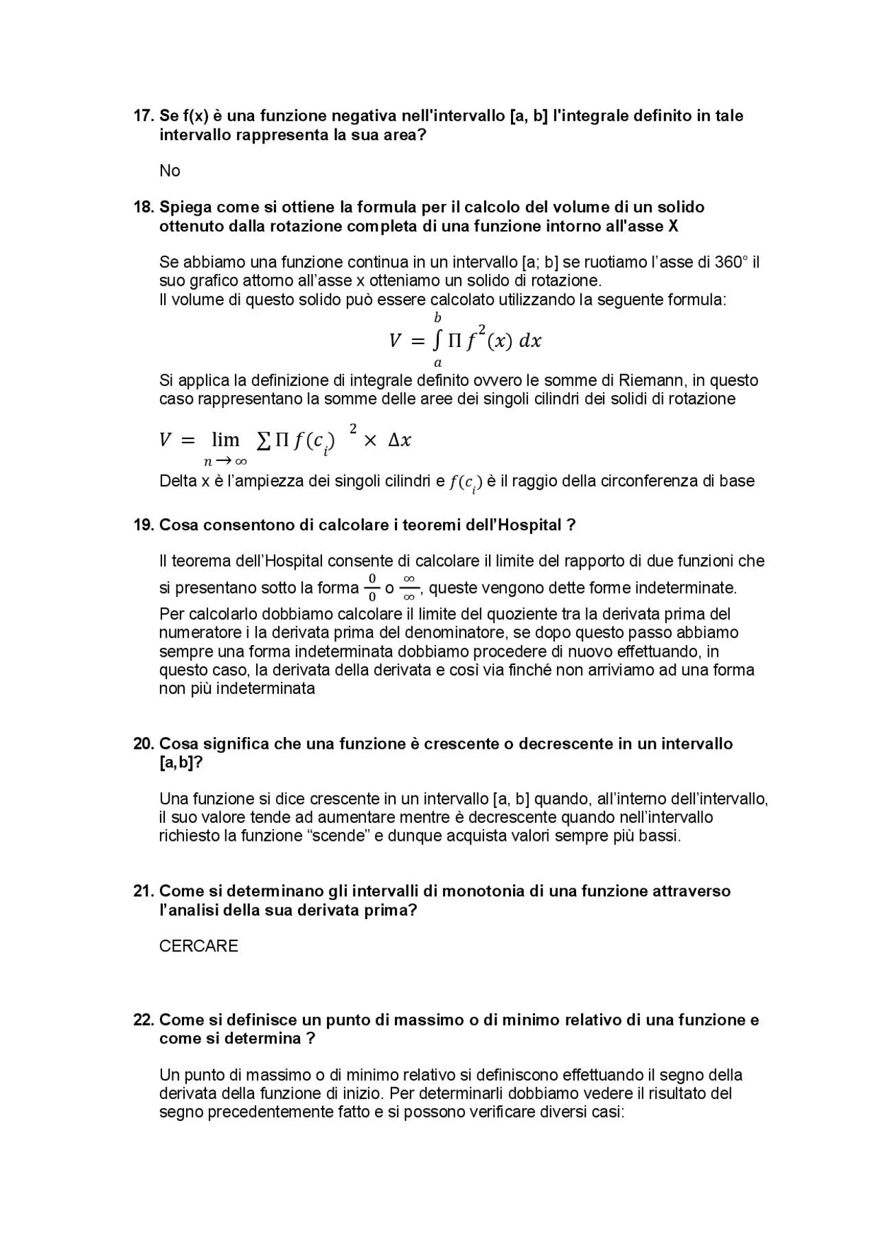 Appunti Di Matematica Per Esame Pt3 Docsity