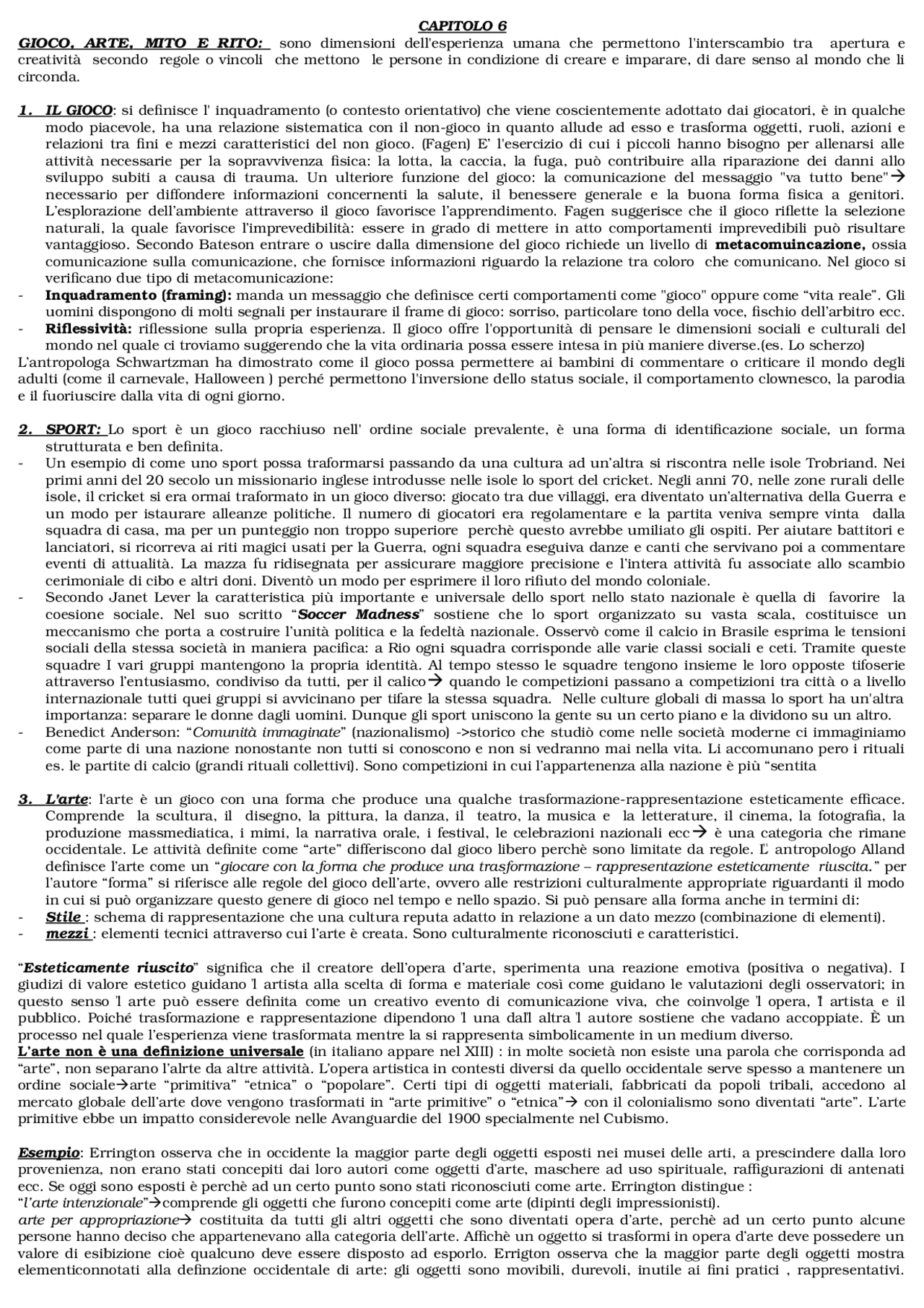 Riassunto Dettagliato Docsity