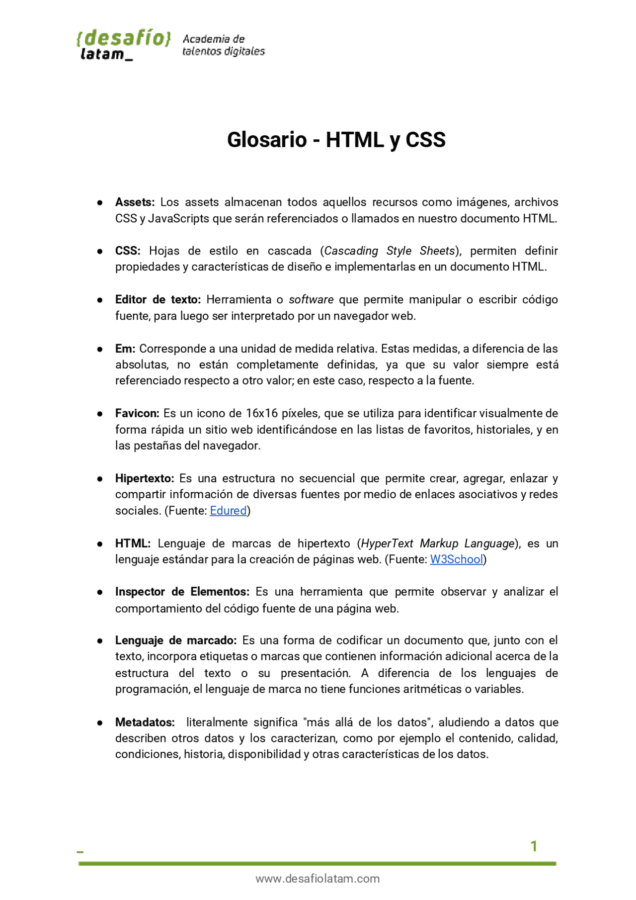 Glosario de HTML y CSS: Conceptos básicos - Prof. Gutierrez Antolin | Resúmenes de Arqueología ...
