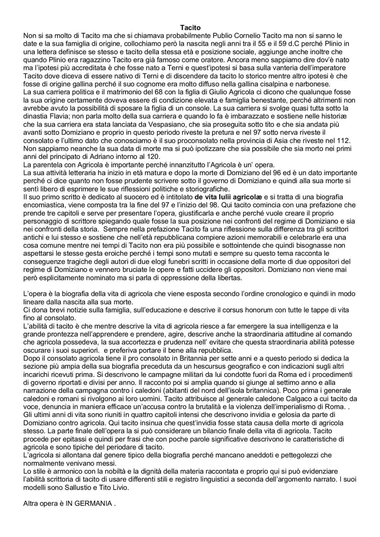 Publio Cornelio Tacito Docsity