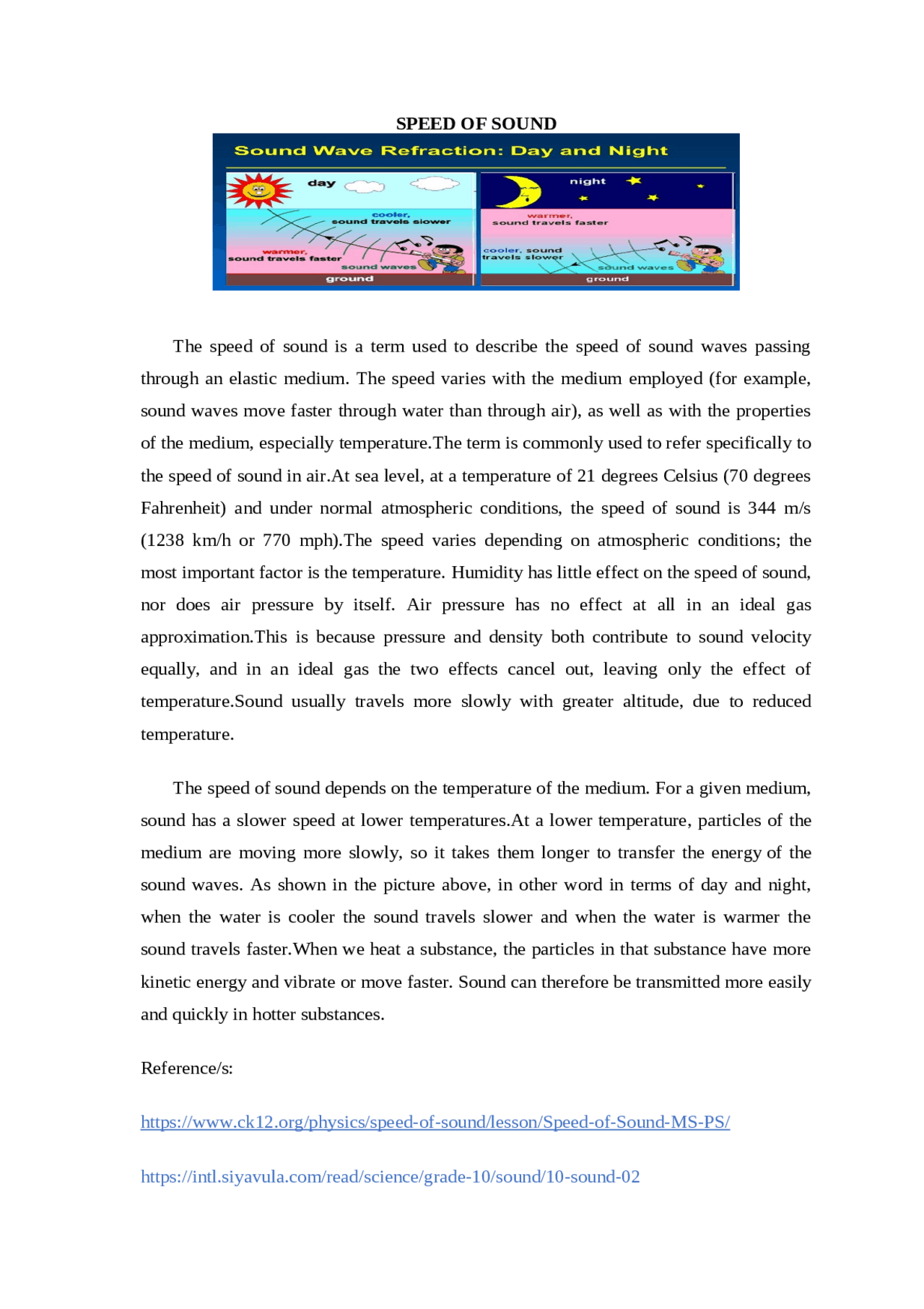 Investigation About Speed Docsity