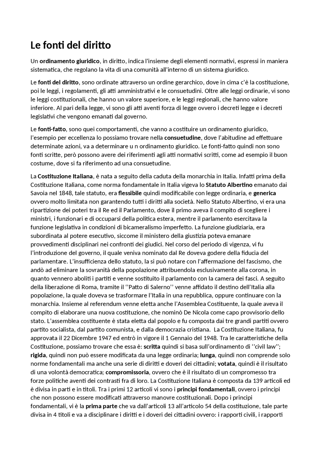 Riassunto Diritto Pubblico Docsity