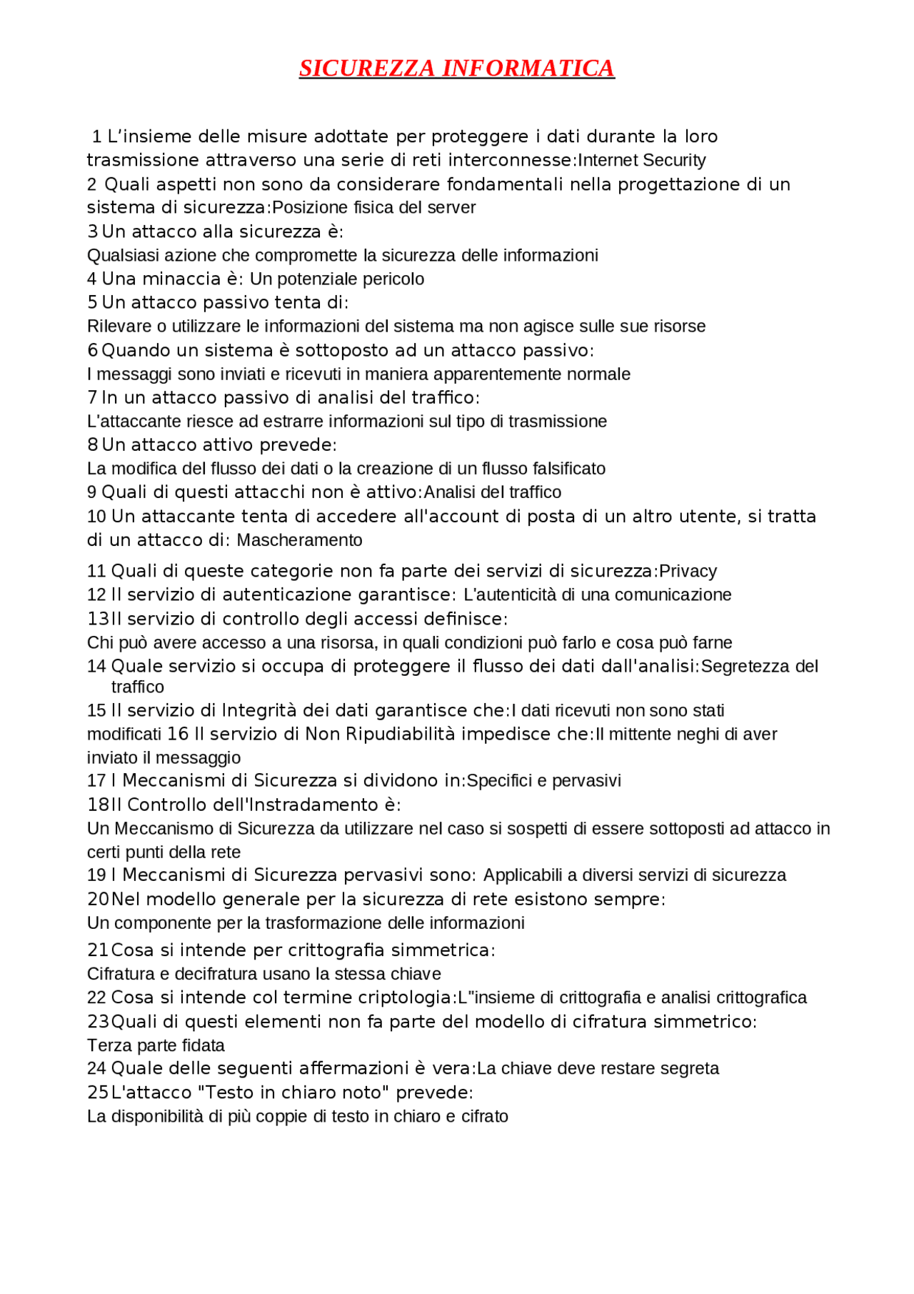 Sicurezza Informatica Scienze Giuridiche L 14 Mercatorum Docsity