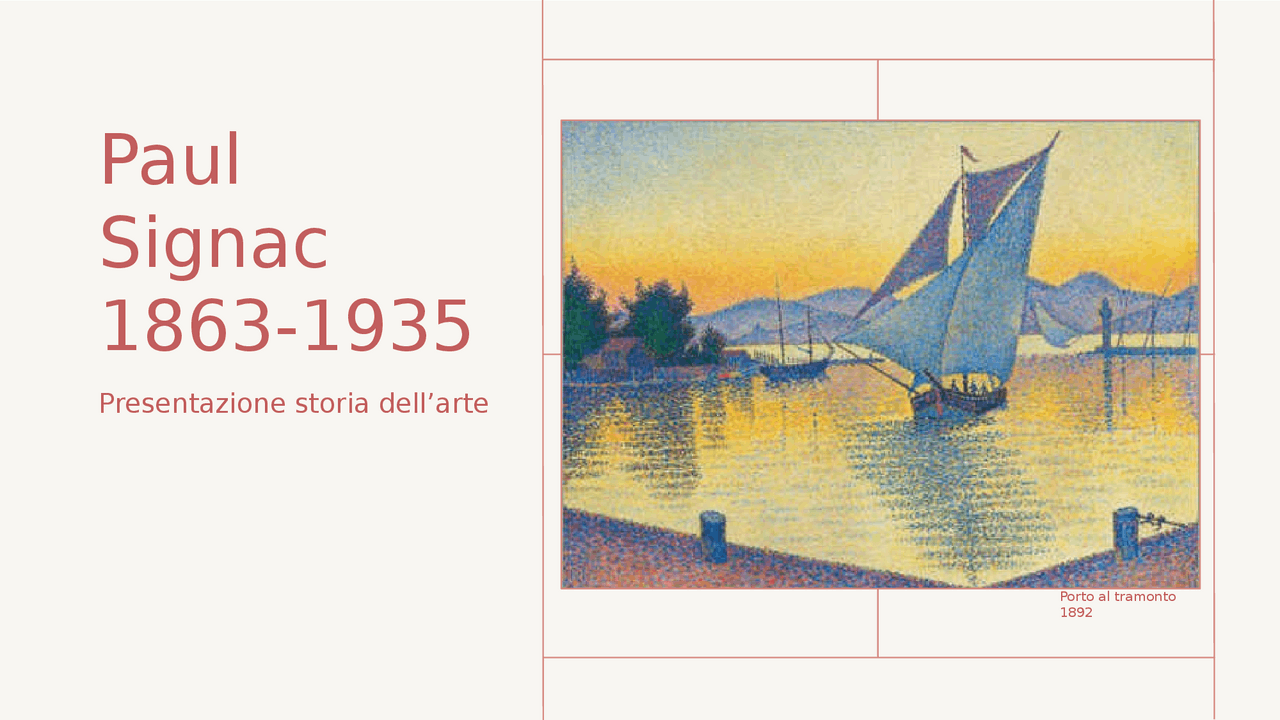 Presentation by paul signac - Docsity