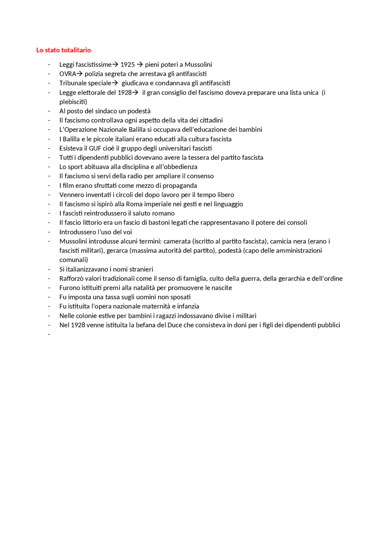 Lo Stato Totalitario Docsity