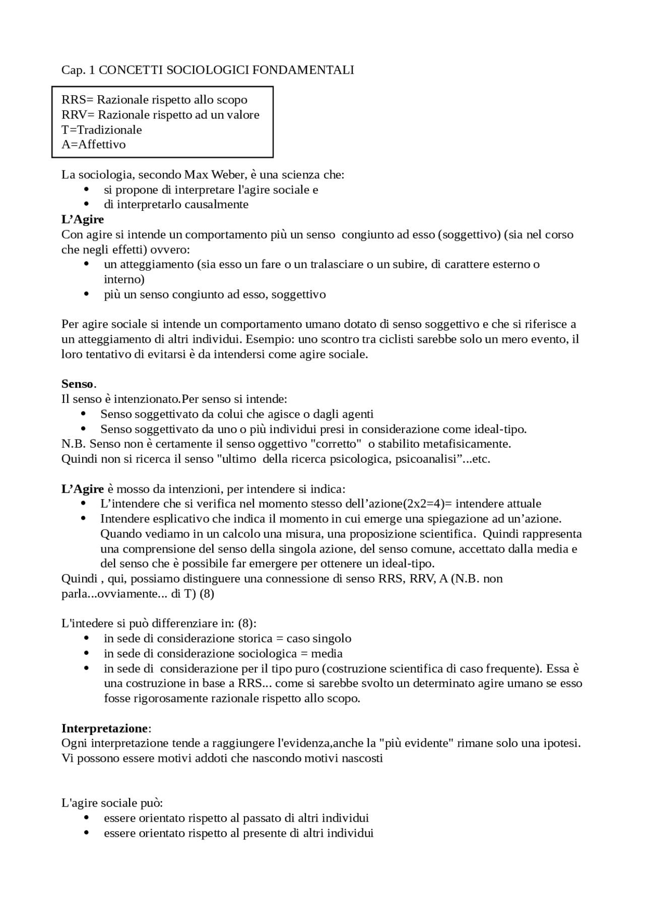 Sintesi Economia E Società Di Max Weber Docsity