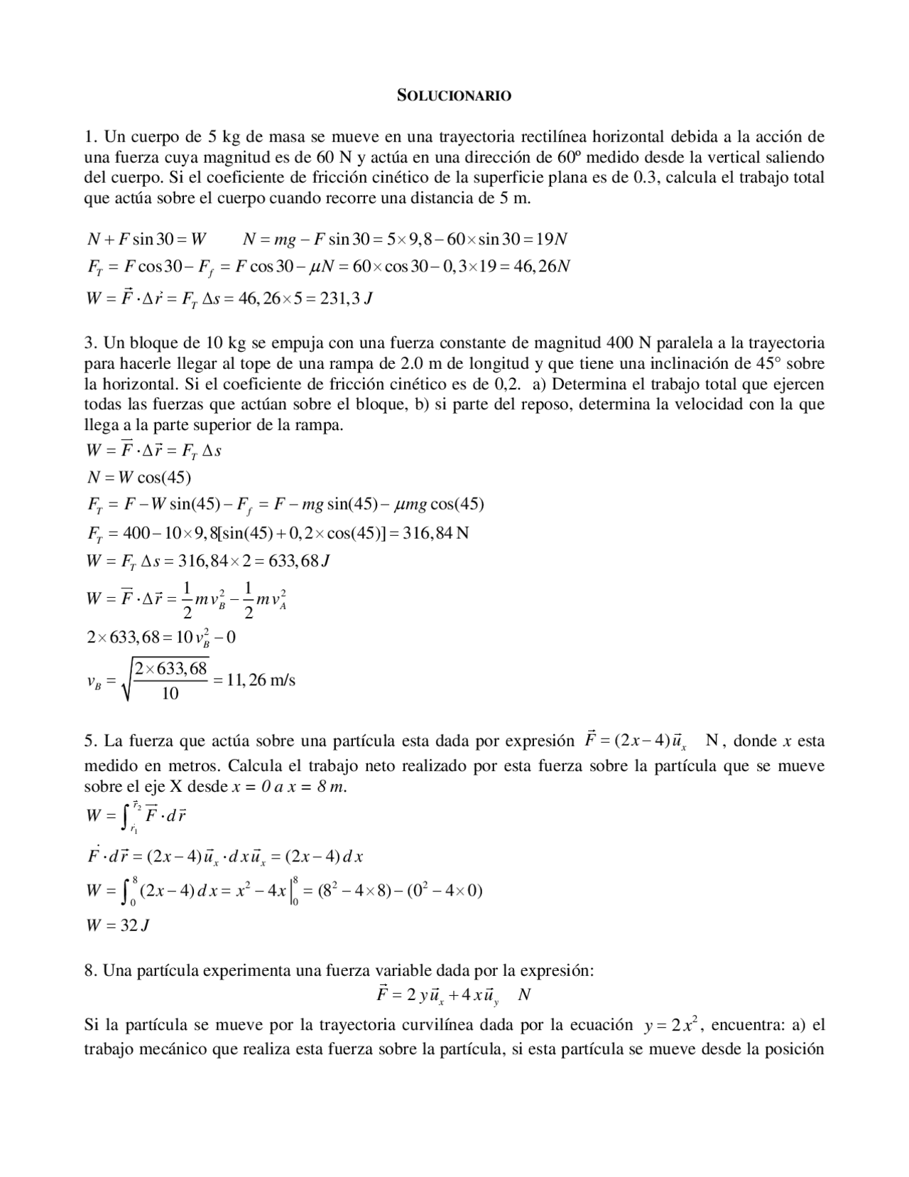 Solucionario de física universitaria | Ejercicios de Física - Docsity