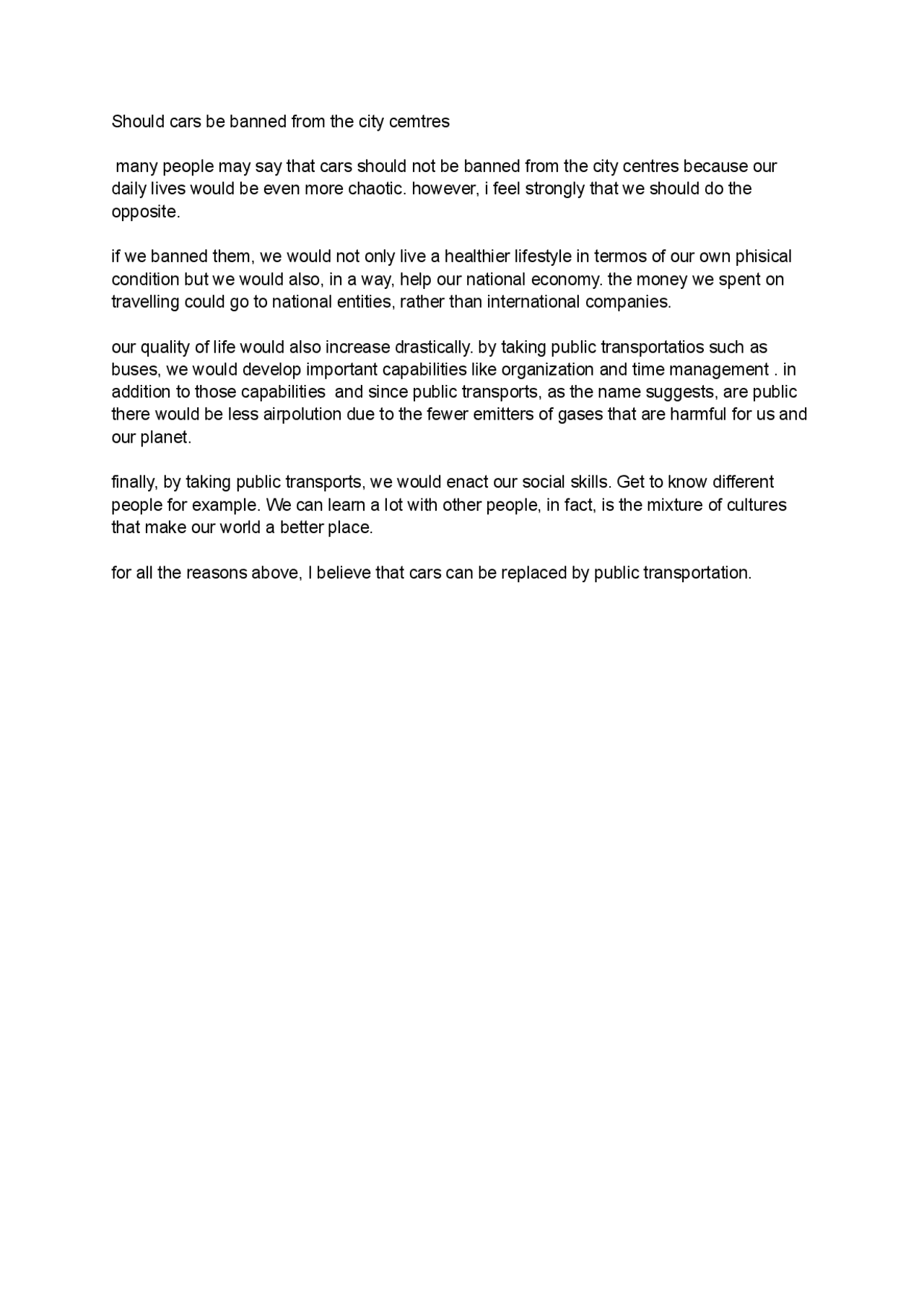 Report exercise: An example - Docsity