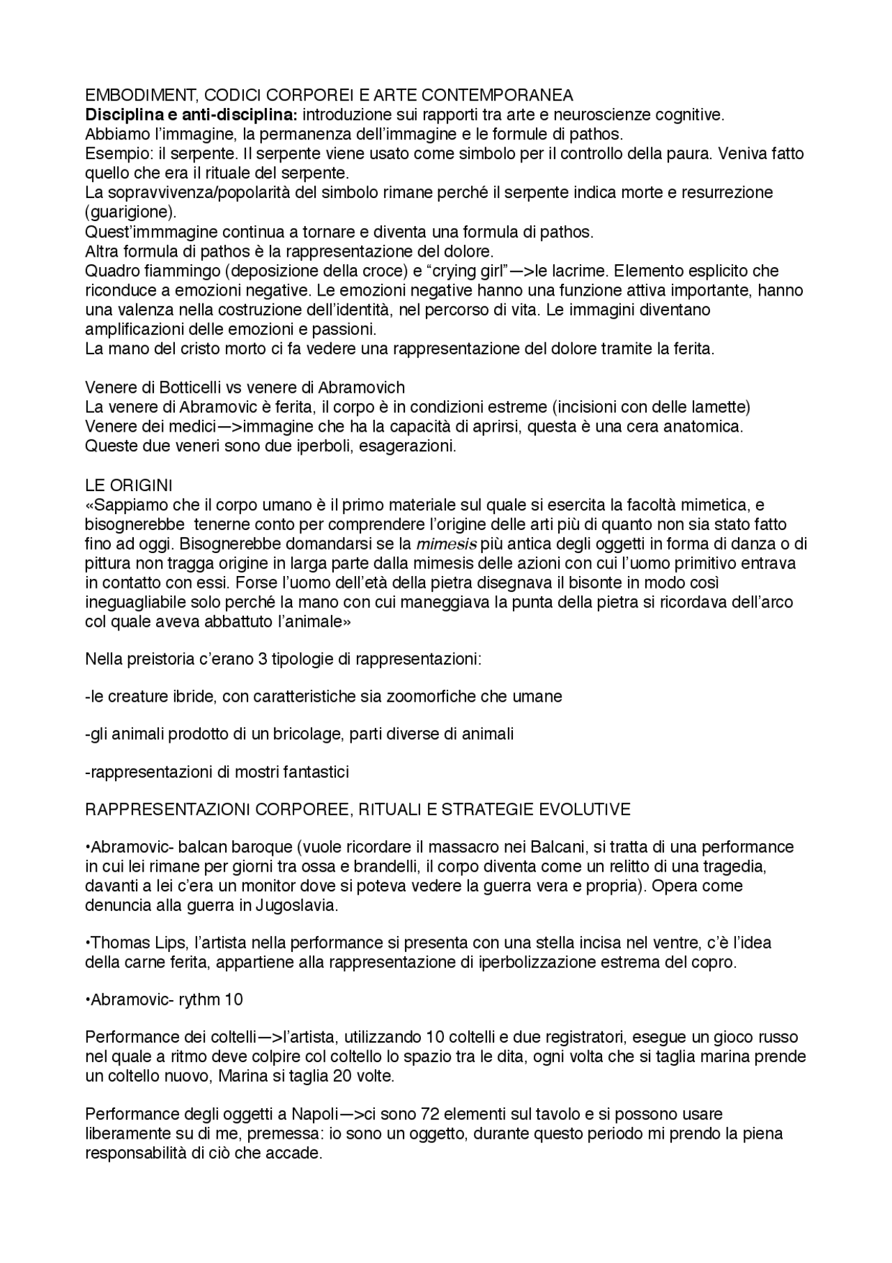 Appunti e slides parte monografica, visual e media studies - Docsity