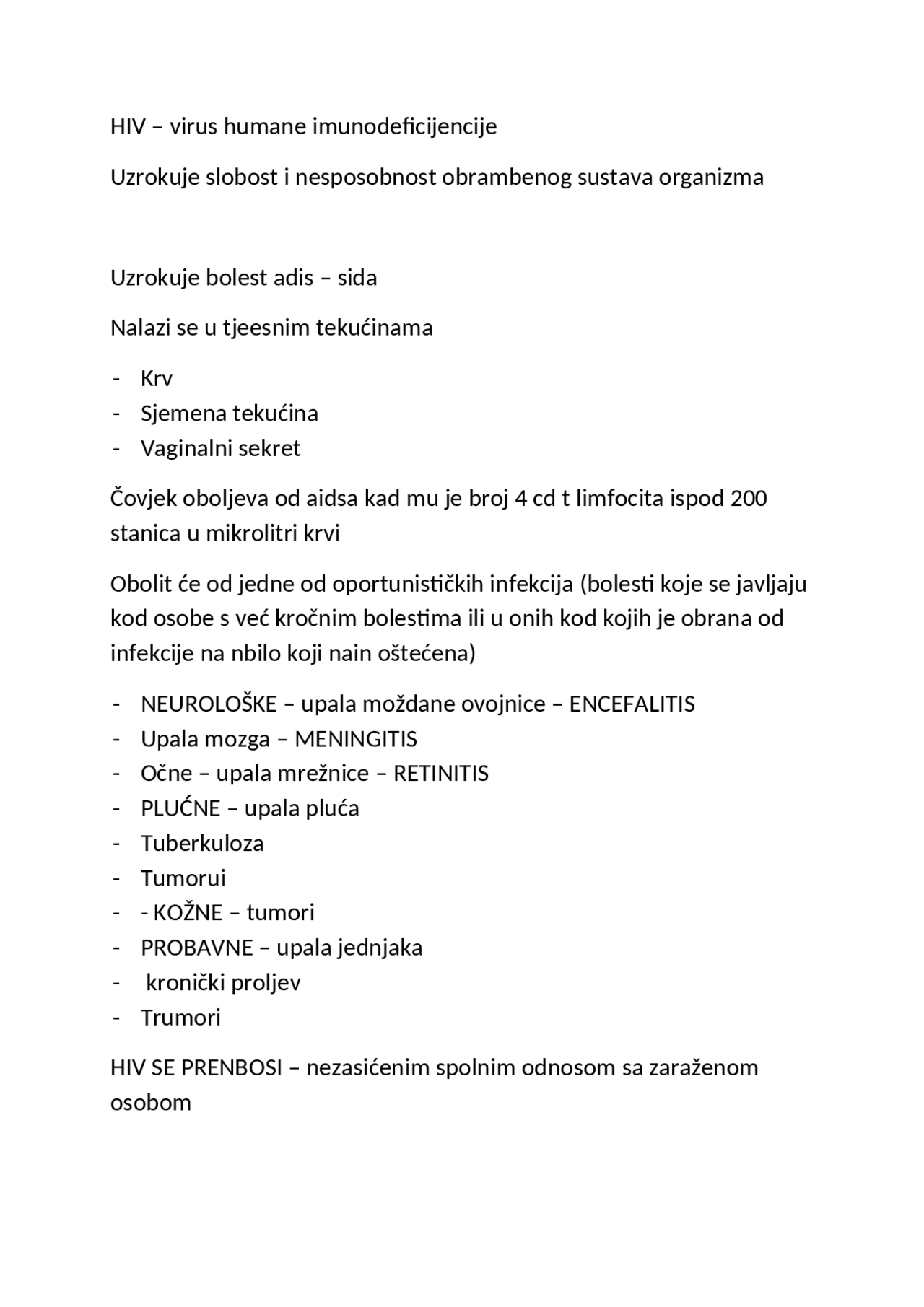 Krv živci I Hormonska Regulacija Beleške Predlog Biologija Docsity