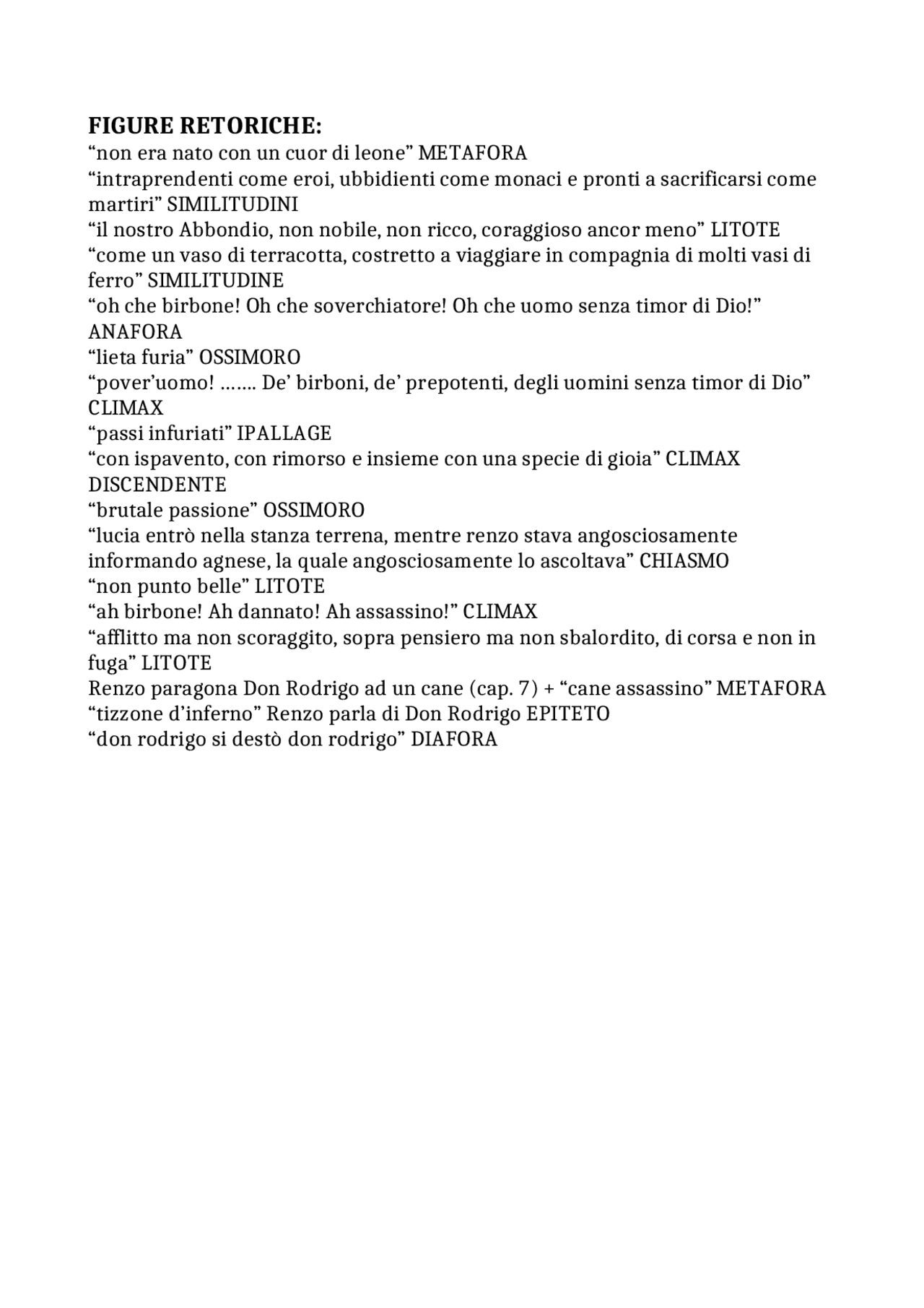 Appunti Promessi Sposi Docsity