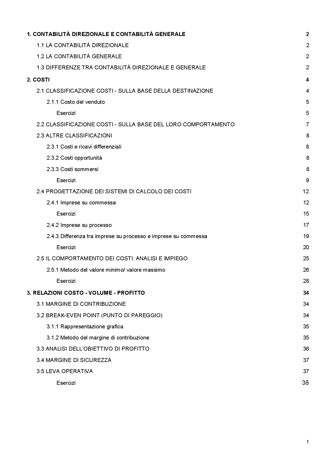 PROGRAMMAZIONE E CONTROLLO - Docsity