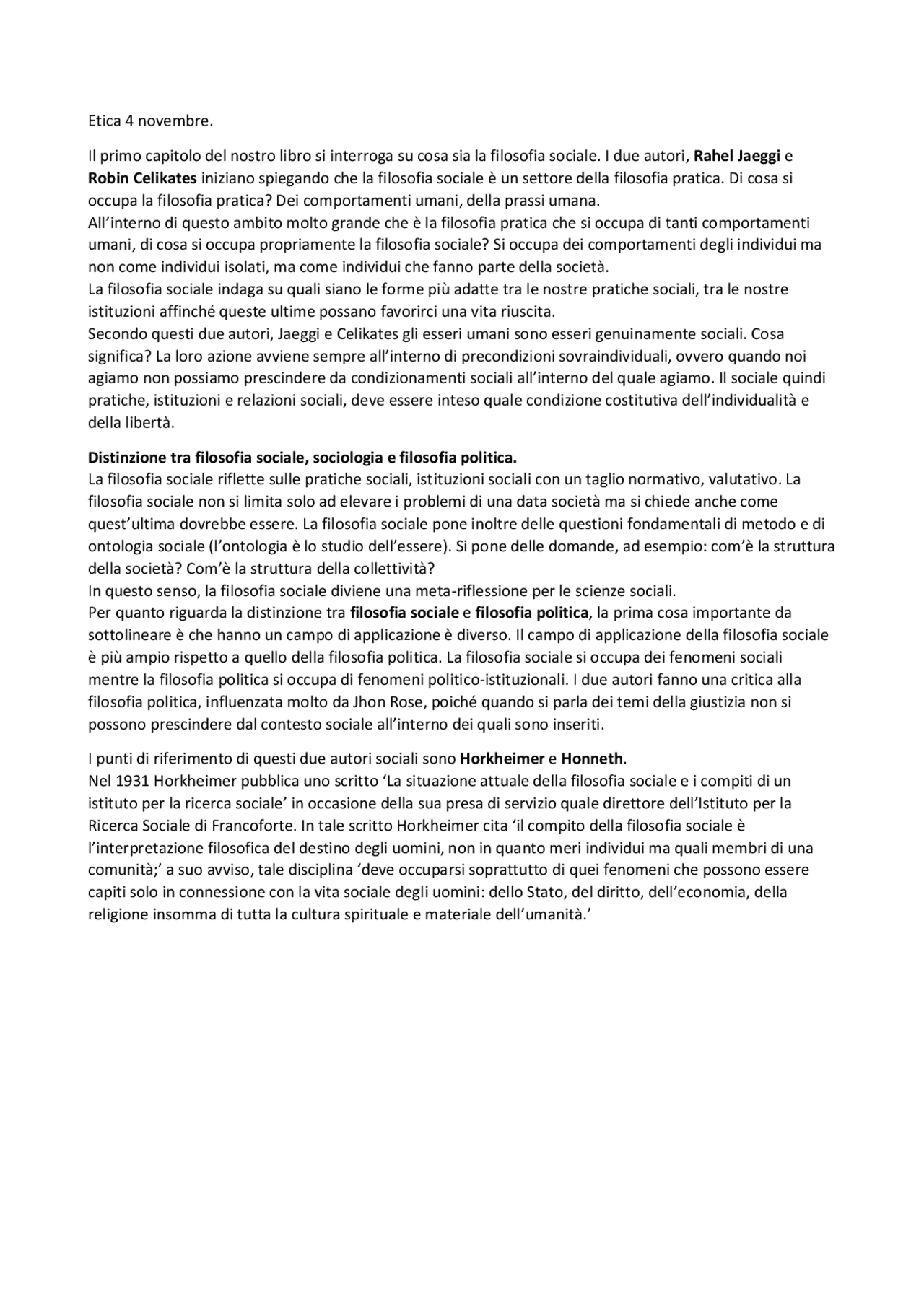 Appunti Etica Sociale Docsity
