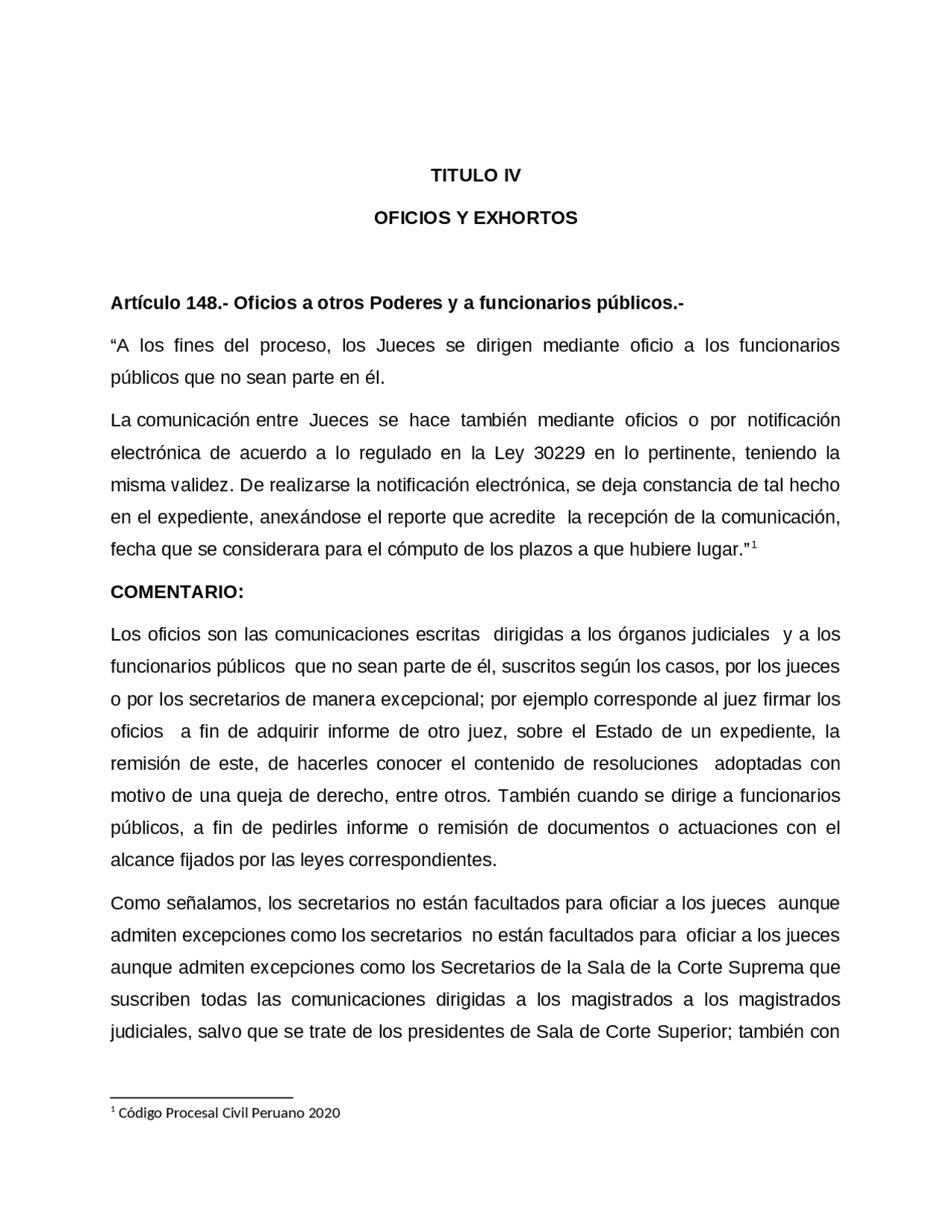 Analisis de oficio y exhorto en el código procesal civil. | Apuntes de ...