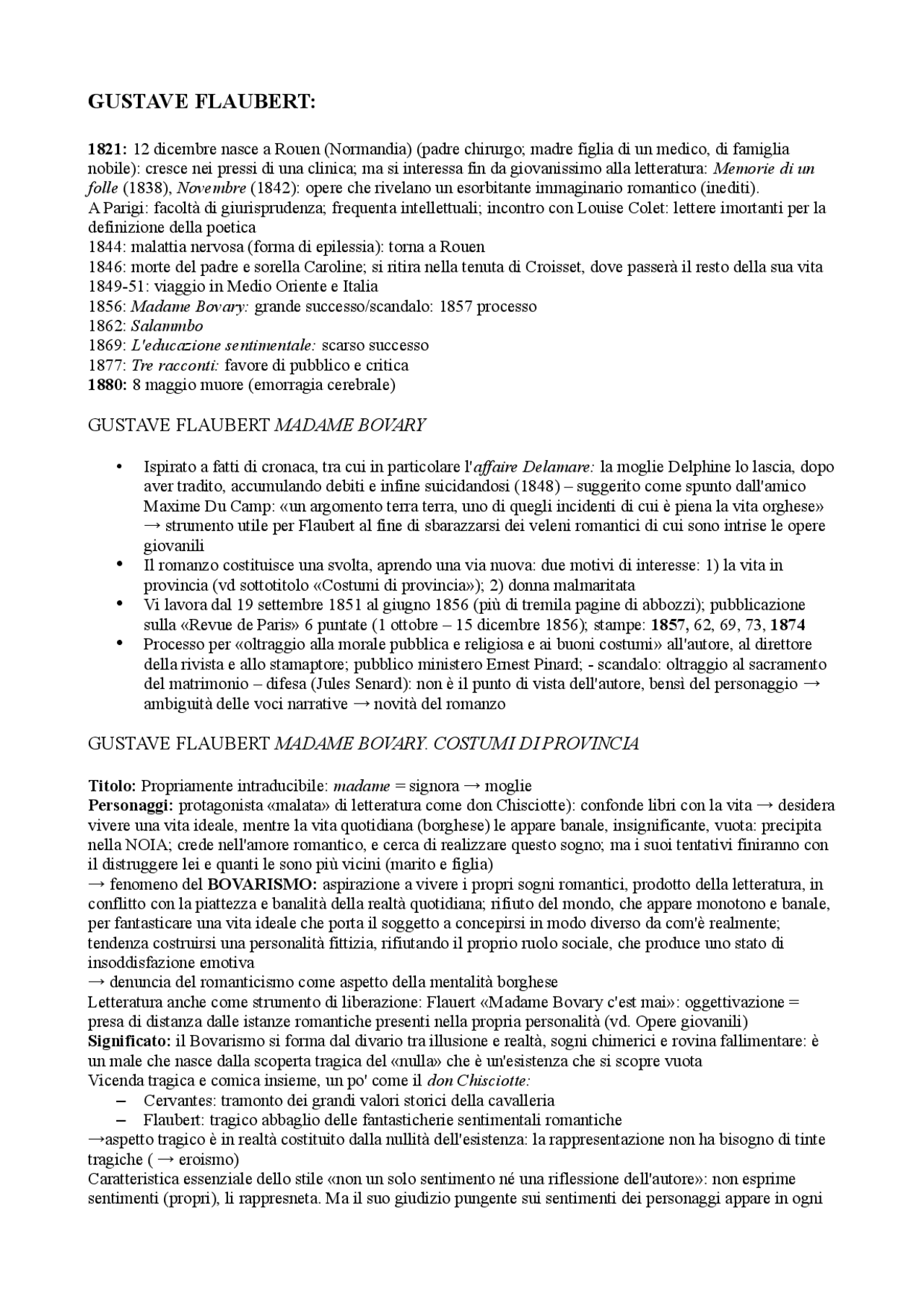 Flaubert Prof Bridi Docsity