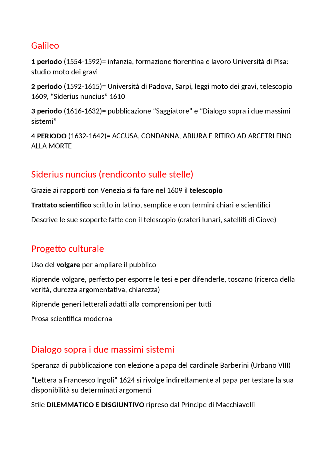 Galileo Illuminismo Verri Beccaria Schemi Docsity