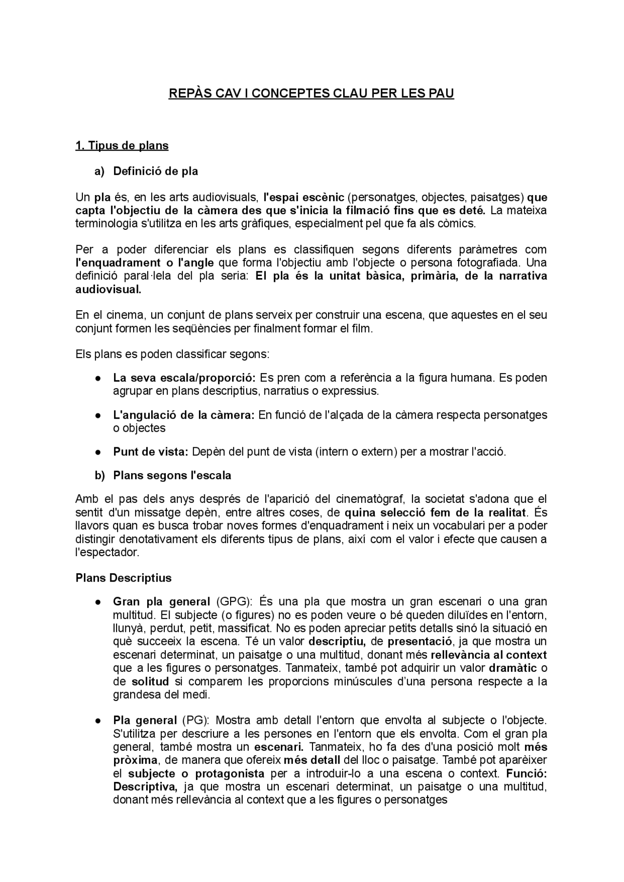 Apunts Cultura Audiovisual Selectivitat Docsity
