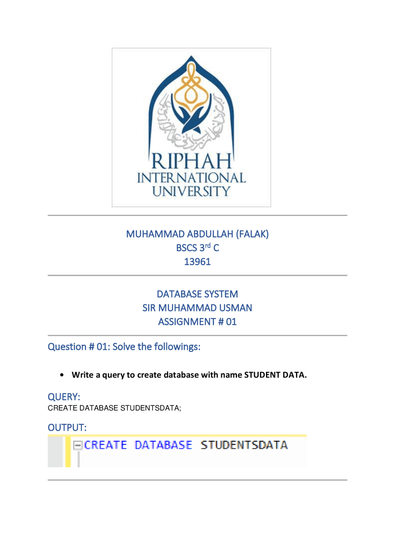 DDL & DML And other Related Solved Assignments of DBMS | Assignments Database Management Systems ...