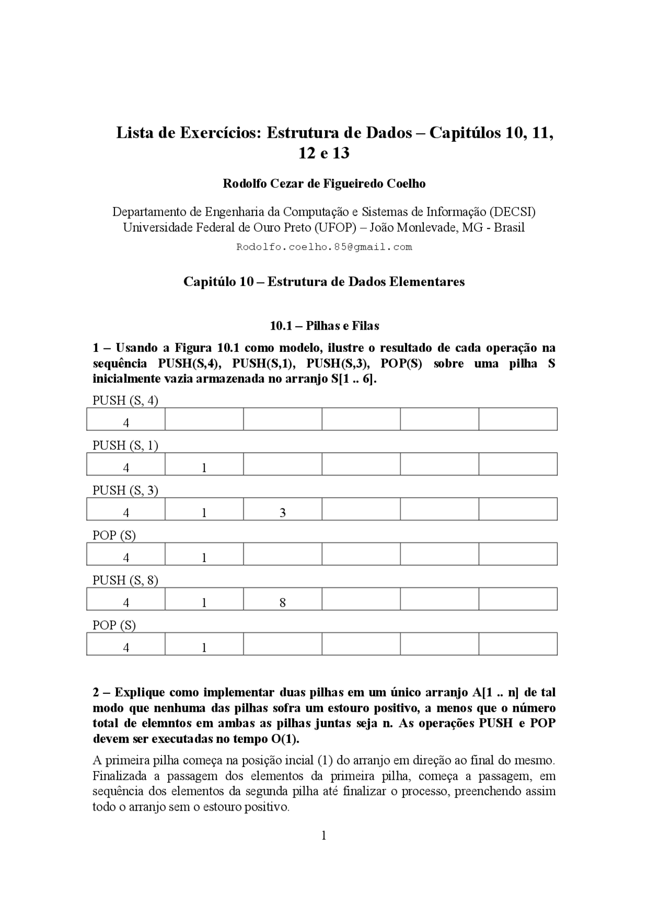 Estrutura De Dados Elementares Docsity