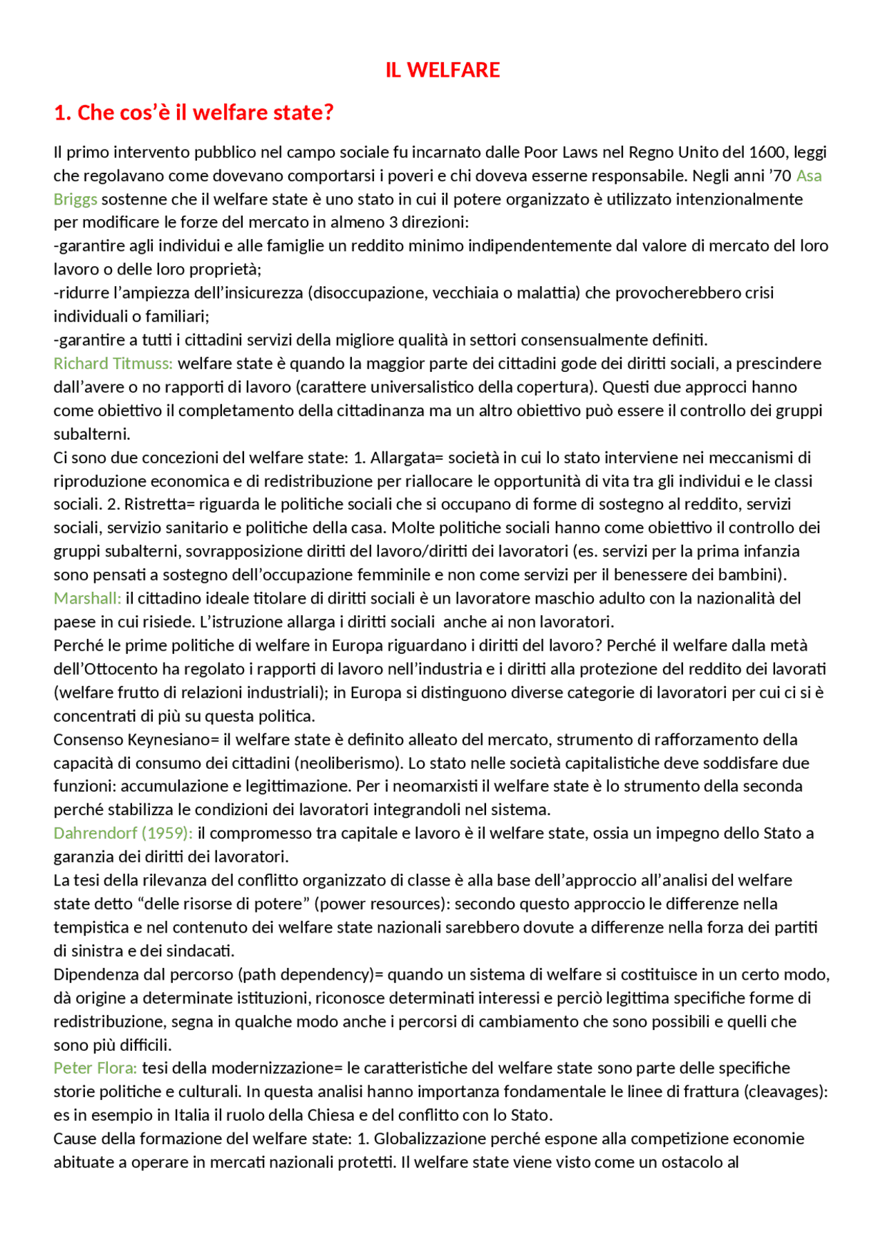 Il Welfare Modelli E Dilemmi Della Cittadinanza Sociale Docsity