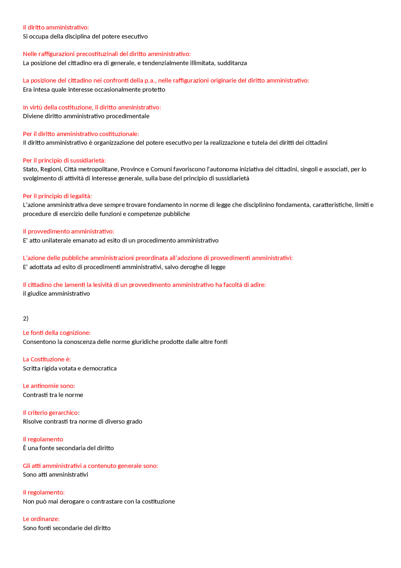Test Di Autovalutazione Docsity