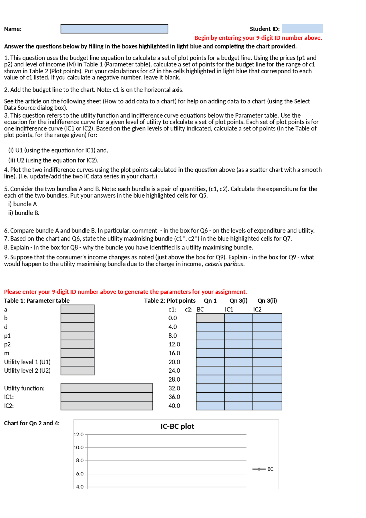 Assignment 1 For Econ130 Essays High School Economics Docsity