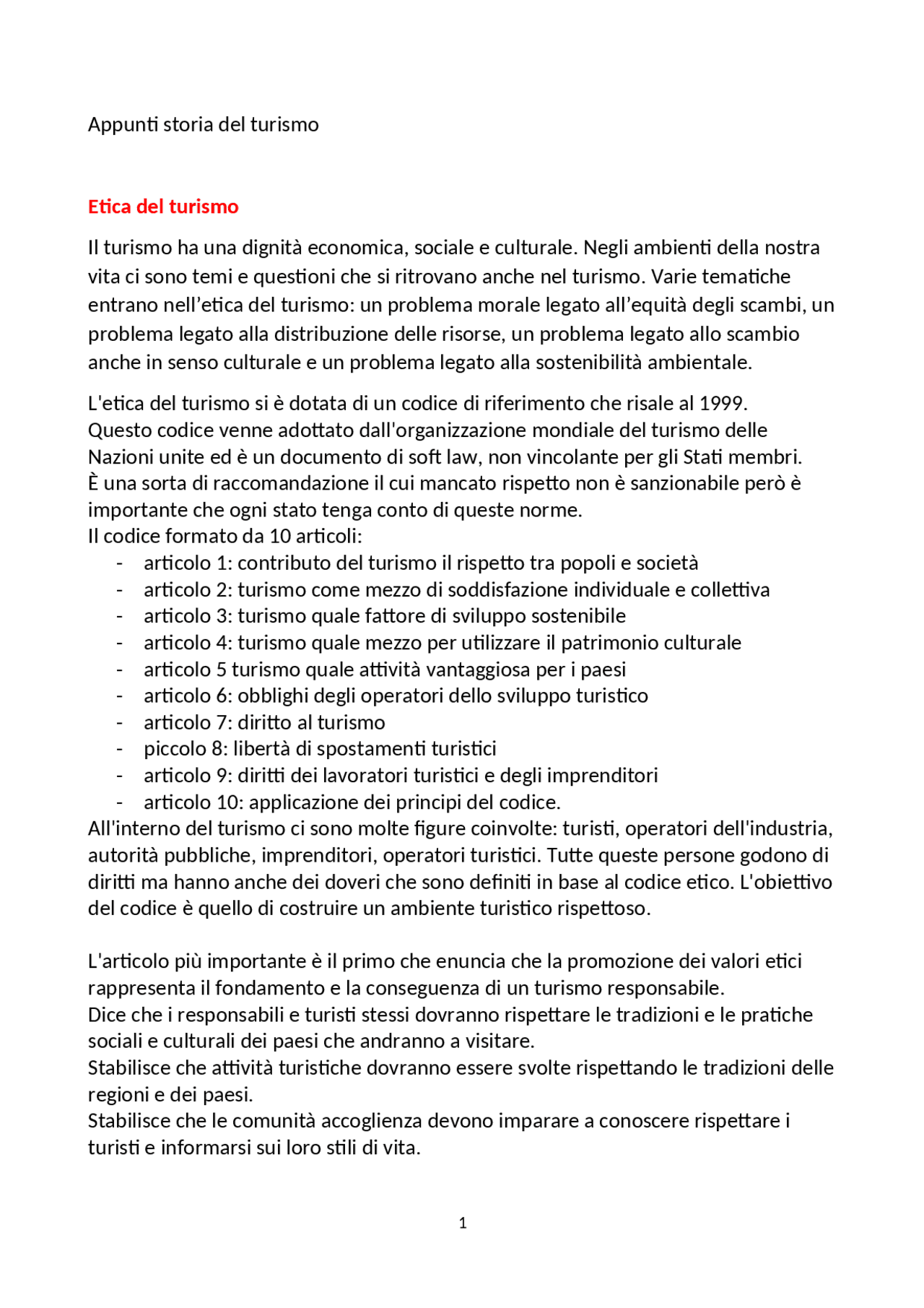 Appunti Storia Del Turismo Docsity