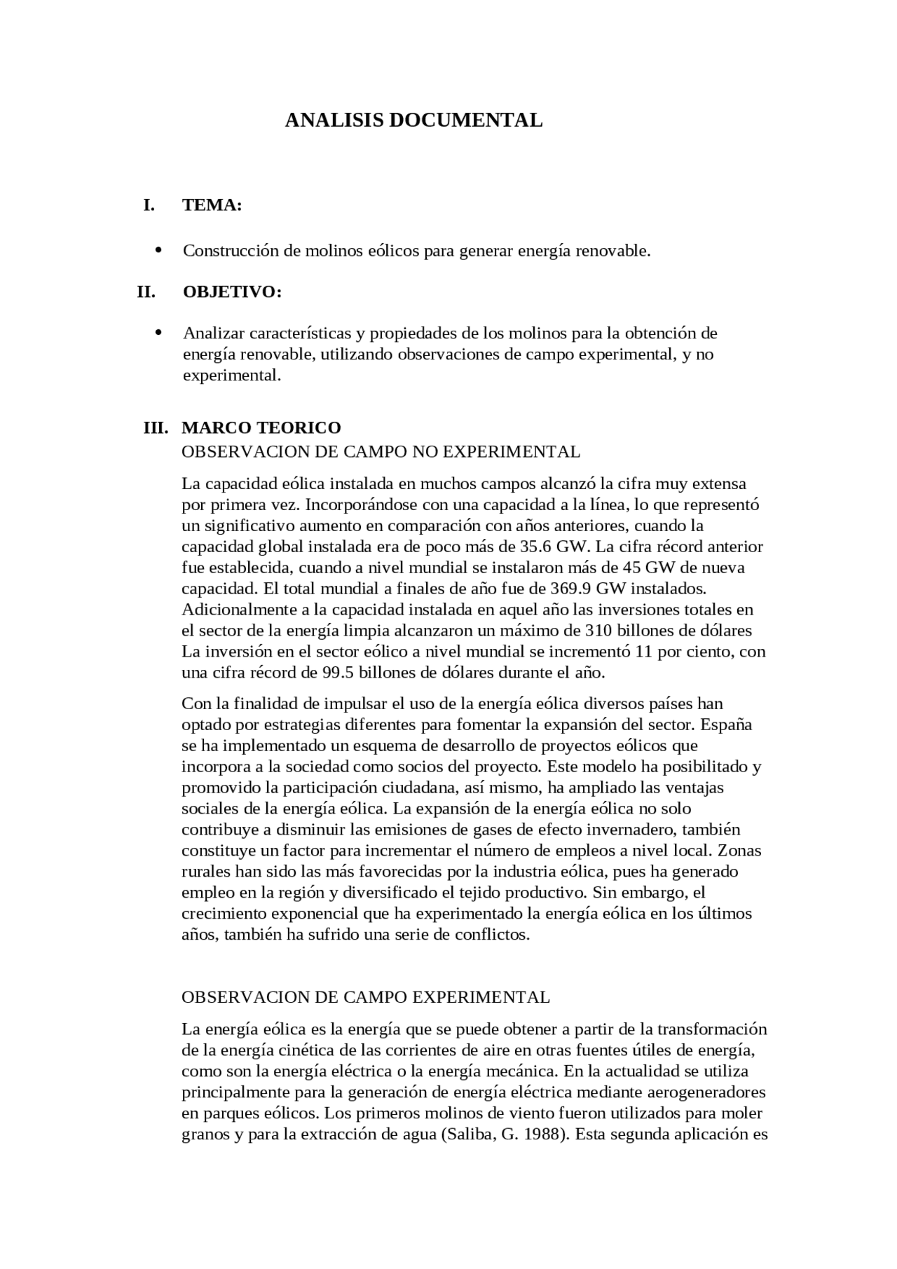 Analisis Documental Sobre Estadistica Docsity